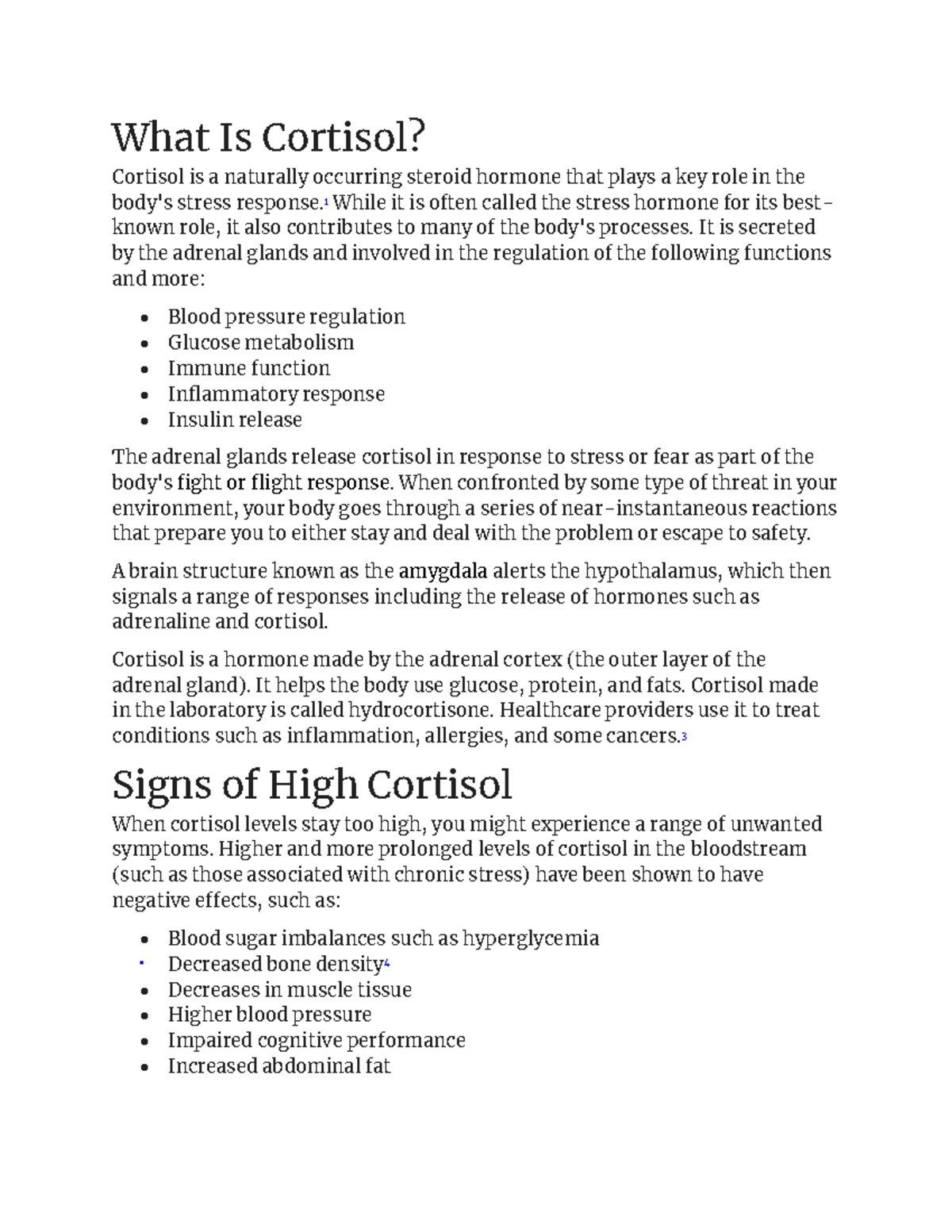 Cortisol Notes - What Is Cortisol? Cortisol is a naturally occurring ...