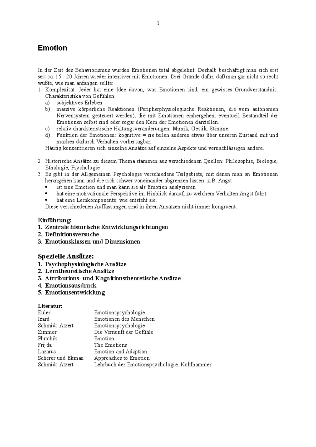 Apii skript emotion - Klausurfragen Lernen allgemeine Psychologie Klausurfragen Lernen ...