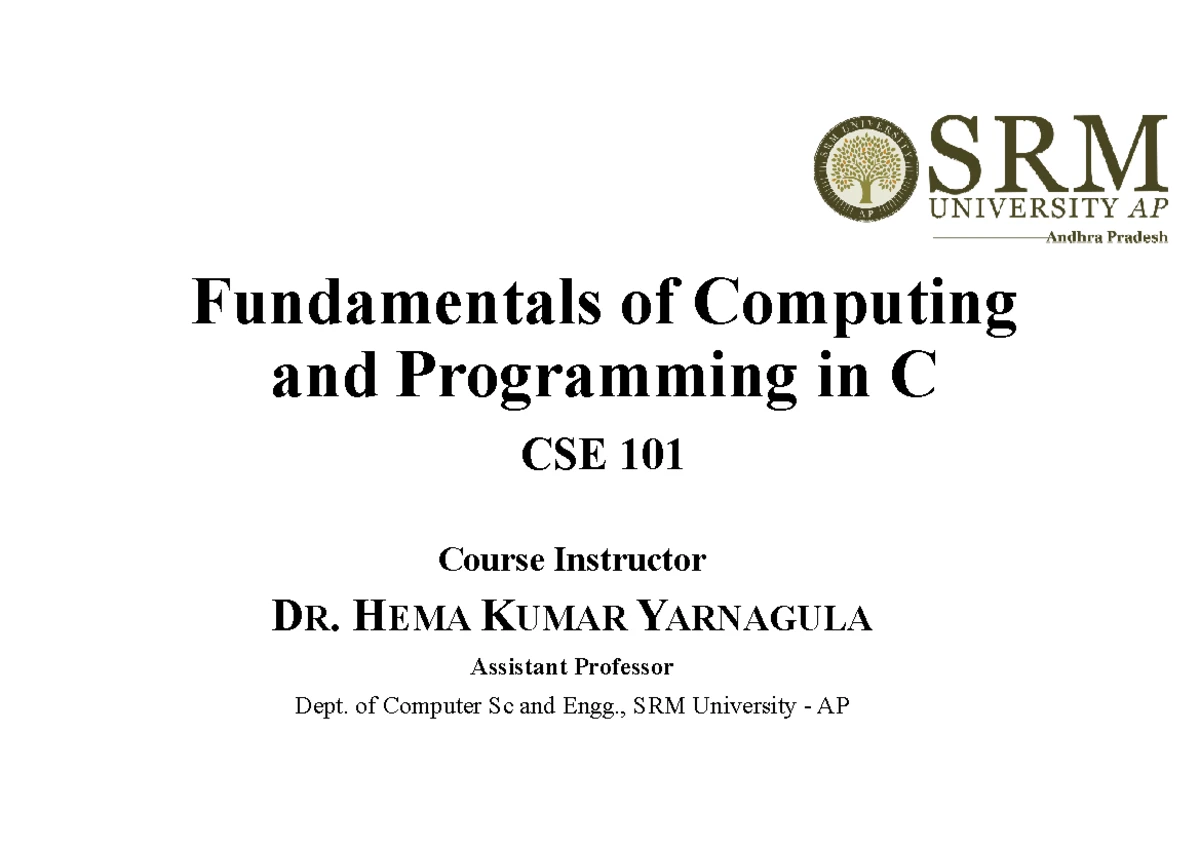 CLA Assisgnment II Matlab - SRM Institute of Science and Technology ...