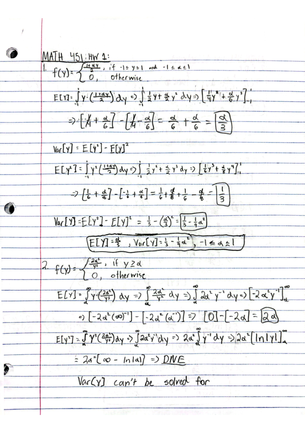 MATH451 HW1 - First HW for MATH 451 at UA. - MATH 451 - Studocu