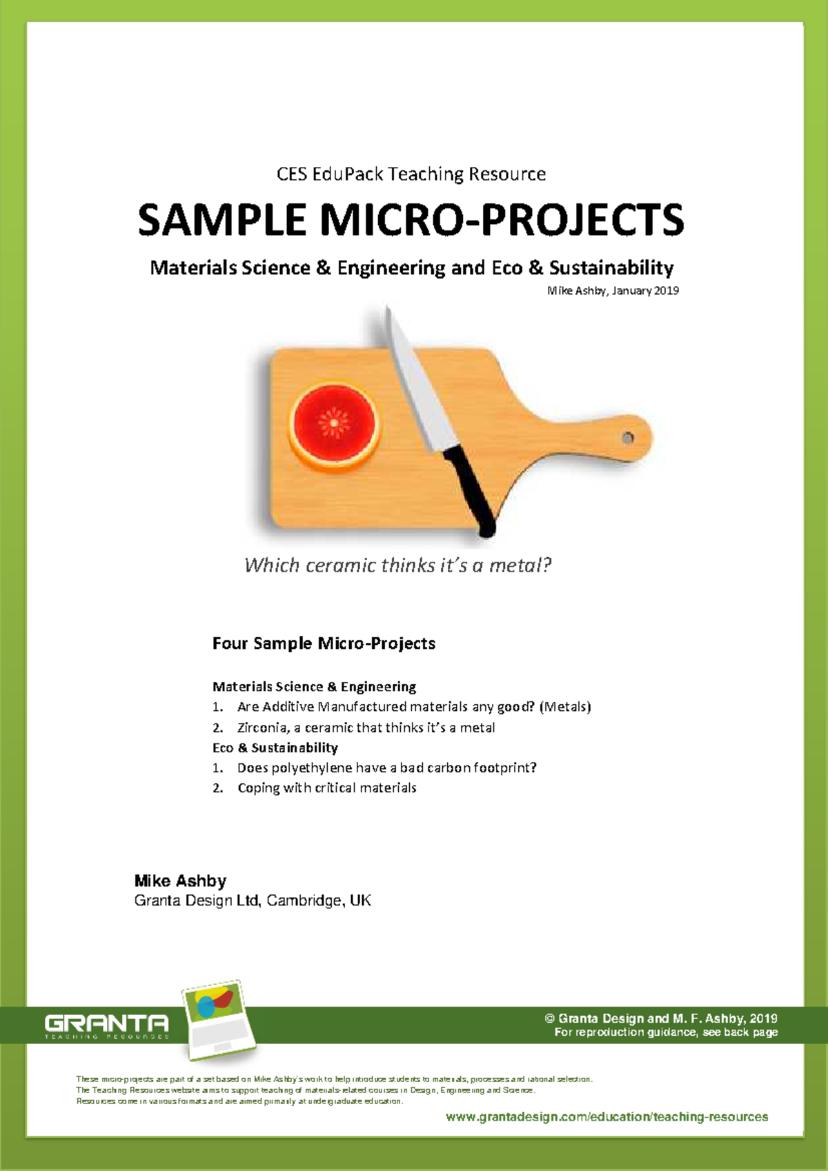 Sample-Micro-Projects without-answers - teachingresources.grantadesign ...