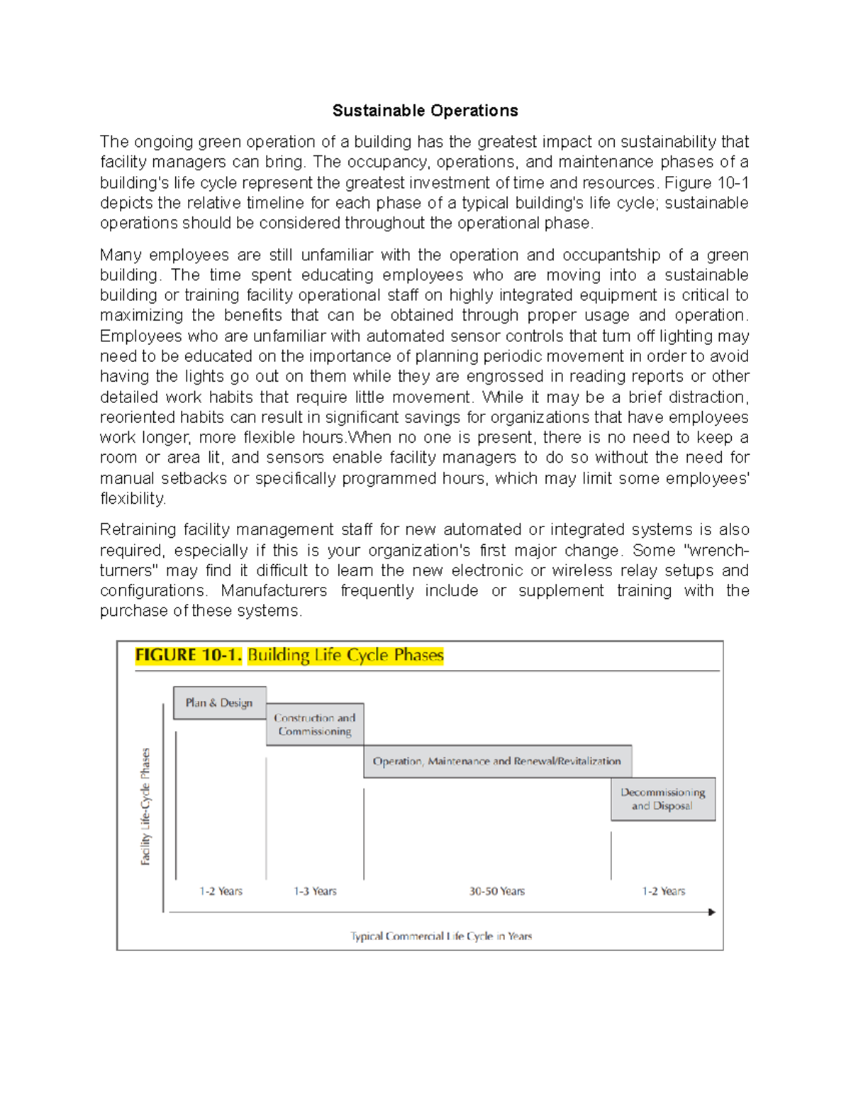 Lesson 26 Sustainable Operations - Sustainable Operations The ongoing ...