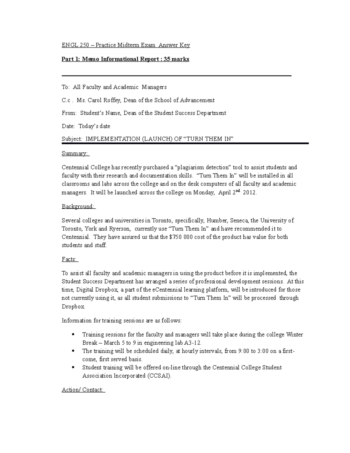 Midterm 1 February 2019, questions and answers - ENGL 250 – Practice ...