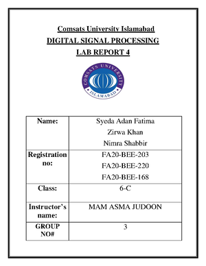 Lab 01 Revision of C Concepts - Lab 01 Revision of programming concepts of C language Lab ...
