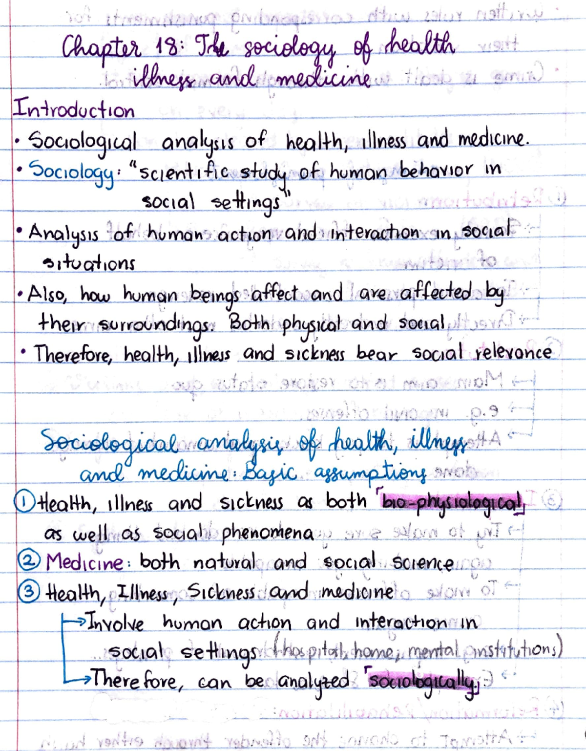 Chapter 18: The sociology of health, illness and medicine - ~ ~i ...