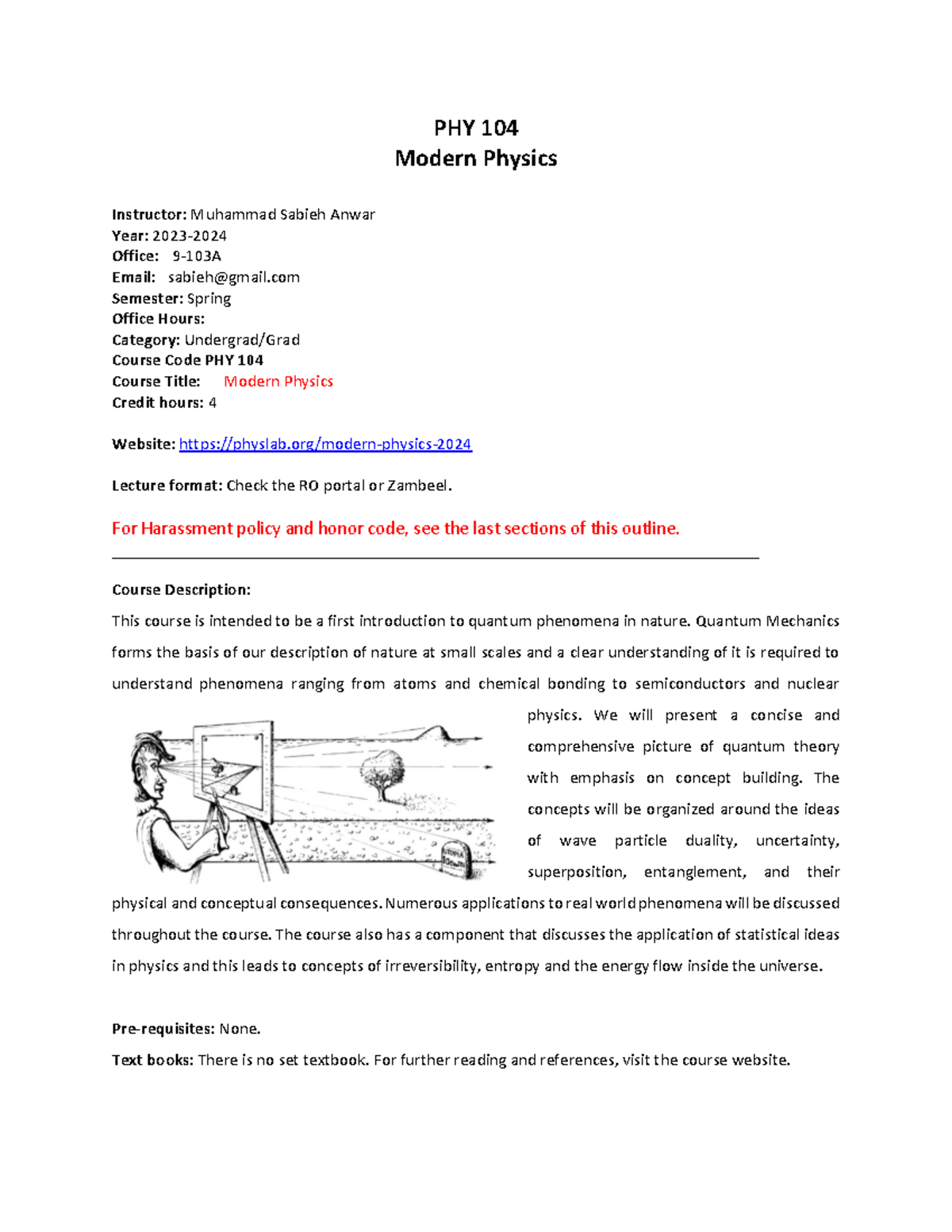 PHY 104 - Modern Physics - Section 1 - Sabieh Anwar - PHY 104 Modern ...