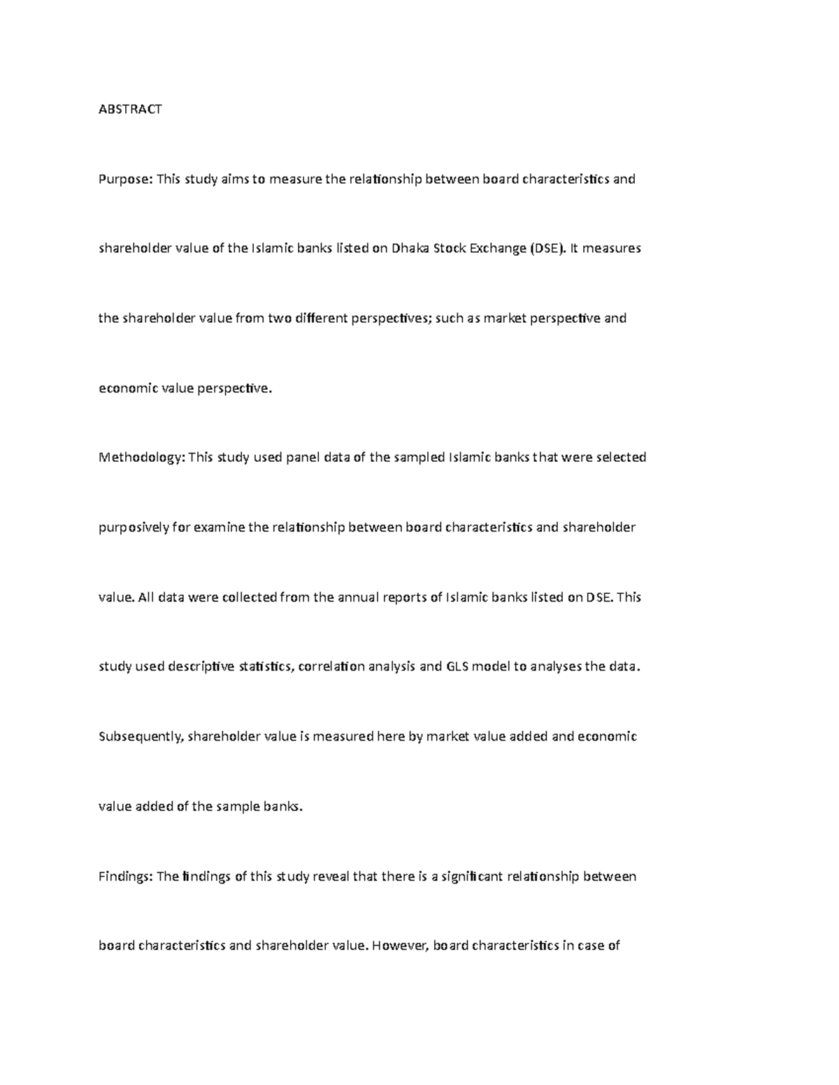 Abstract - Get the idea and format of abrtract - ABSTRACT Purpose: This ...