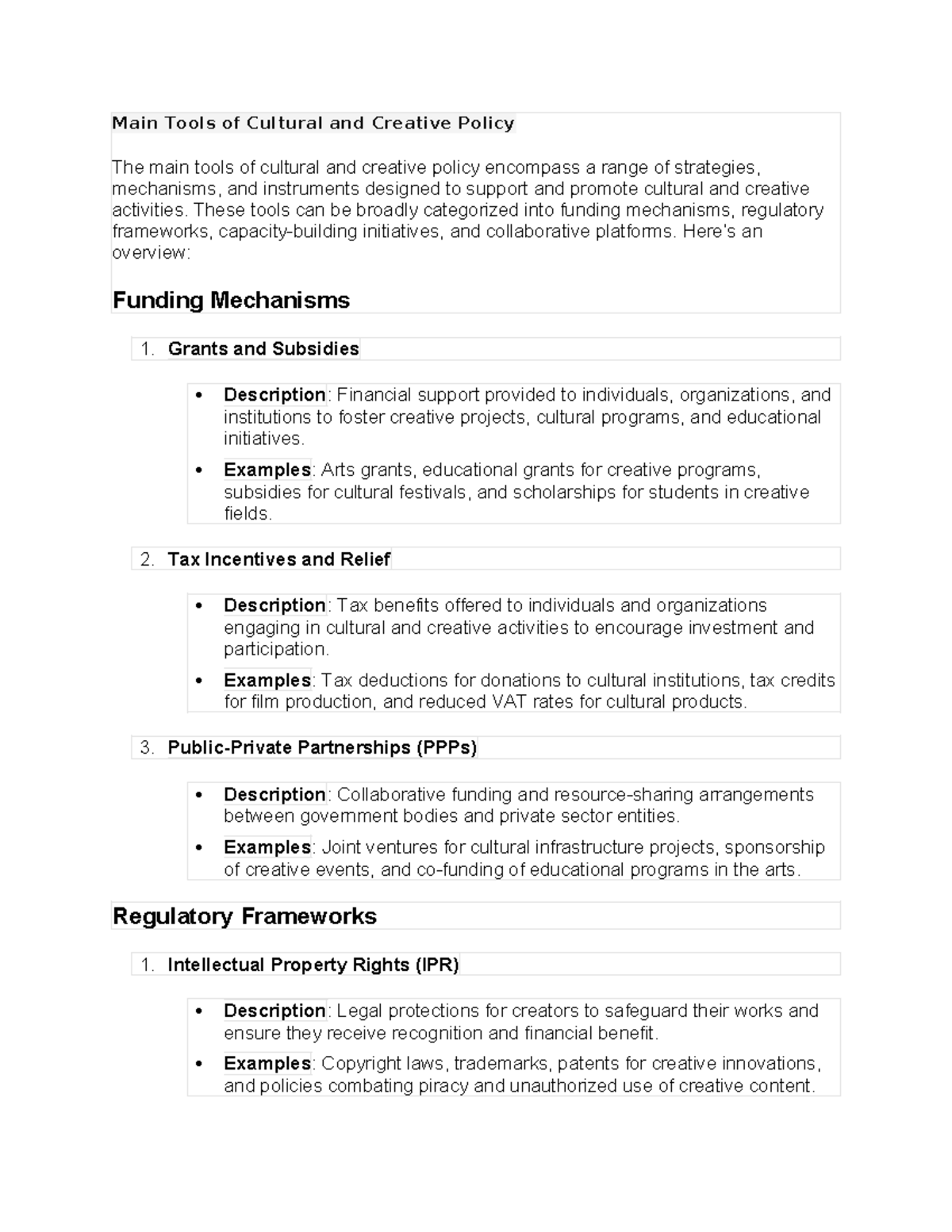 3rd-Reporter-Main-Tools-of-Cultural-and-Creative-Policy - Main Tools of ...