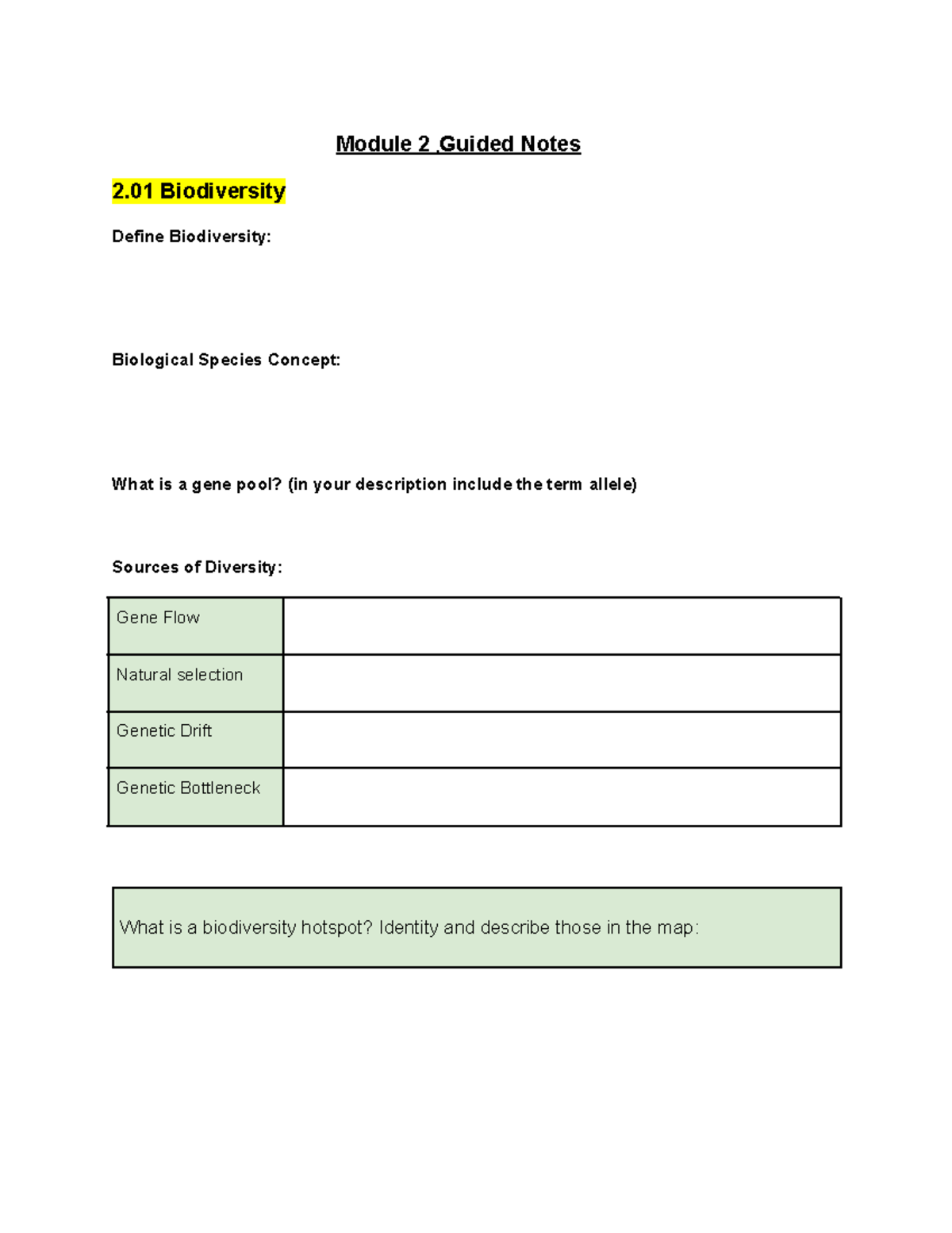 Copy of Revised Module 2 Guided Notes - Module 2 Guided Notes 2 ...