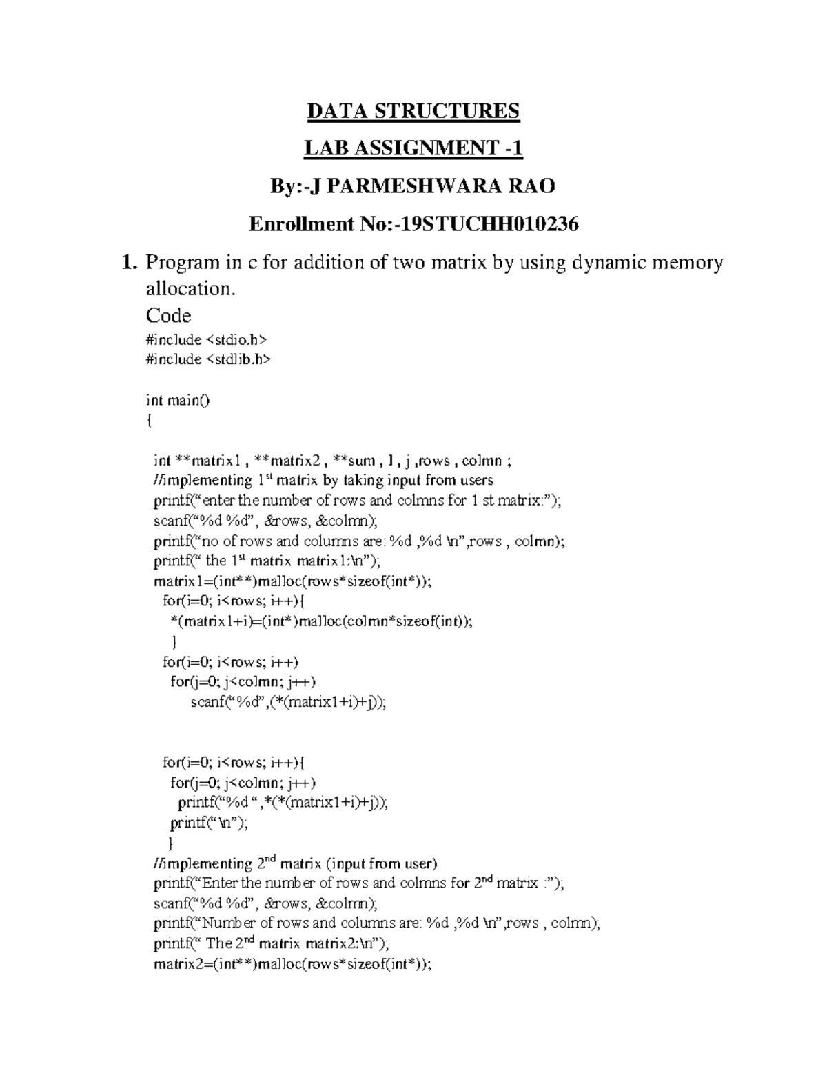 19 Stuchh 010236 Assignment - DATA STRUCTURES LAB ASSIGNMENT - By:-J ...