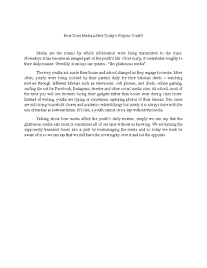 MIL Q2 Module 1 - i Media and Information Literacy Quarter 2 – Module 1 ...