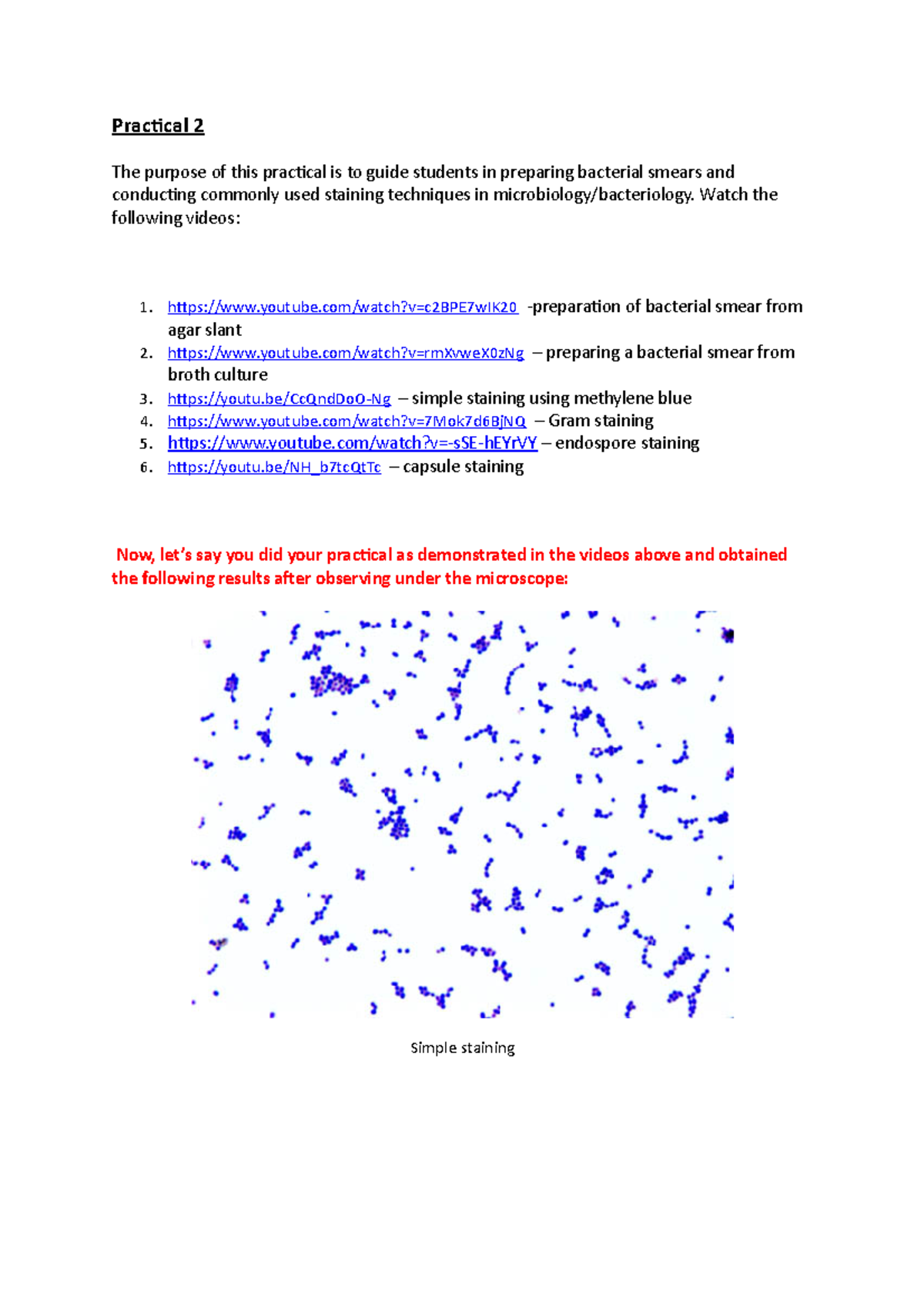 Practical 2 - Practical 2 The purpose of this practical is to guide ...
