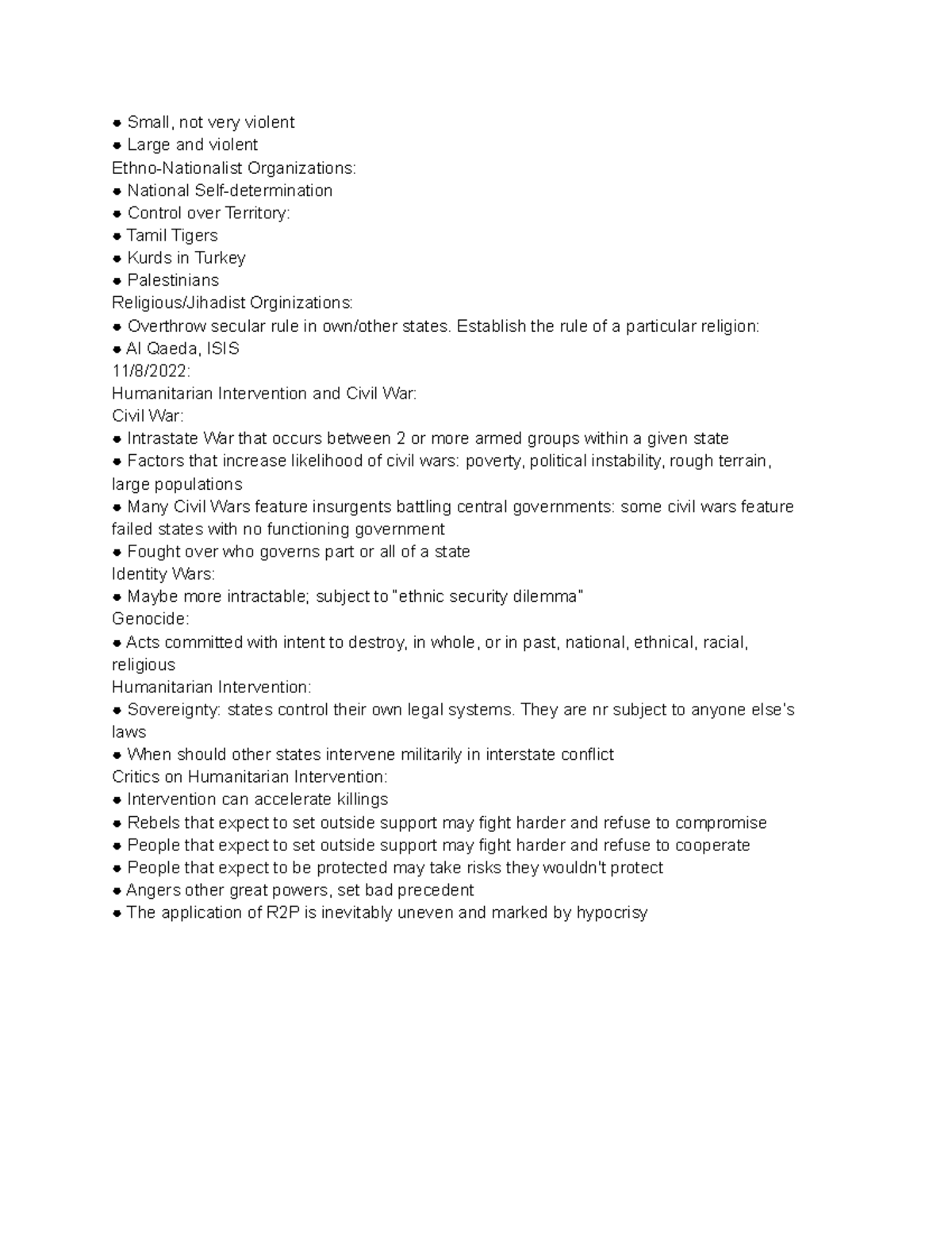 Pol 15a chapter 17 - Professor Joyce - Small, not very violent Large ...