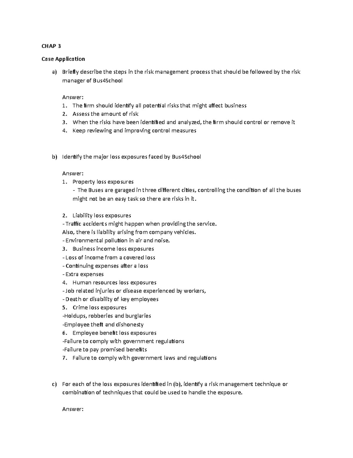 Assignment 2- Nguyễn Thành Vinh - CHAP 3 Case Application a) Briefly ...