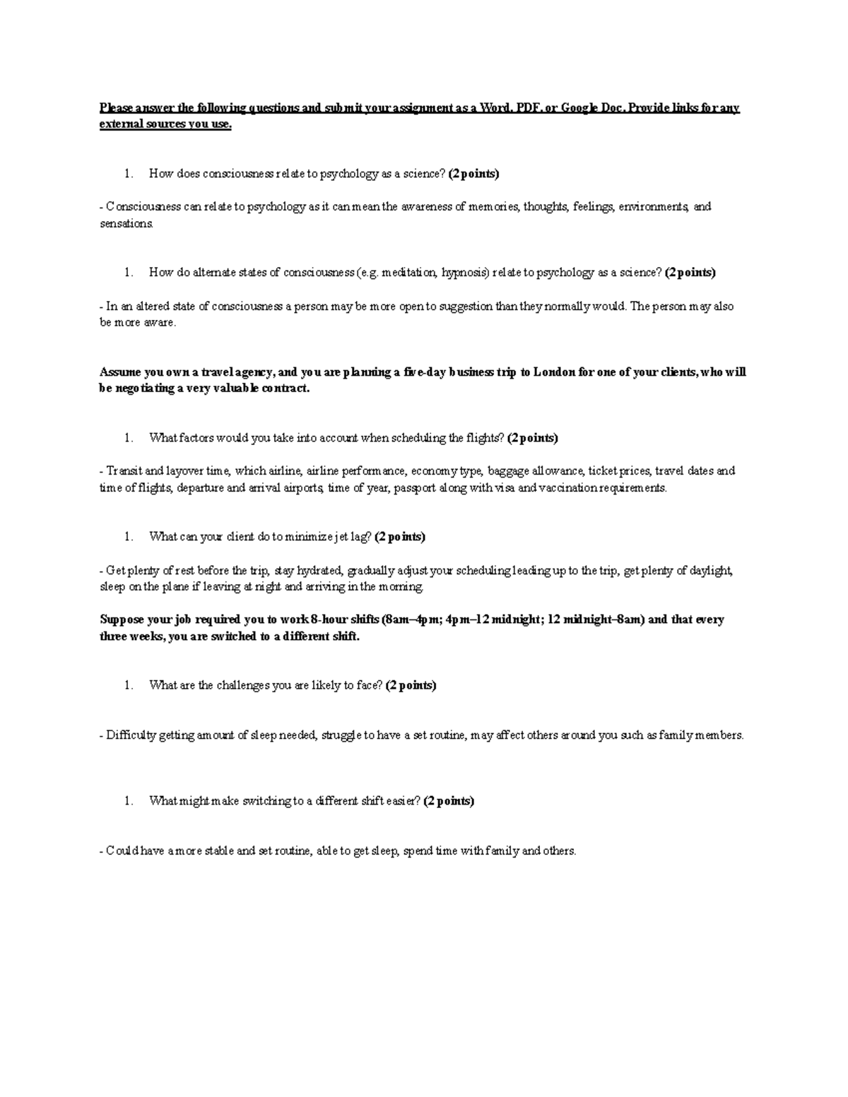 Recitation Activity #4 - Please answer the following questions and ...