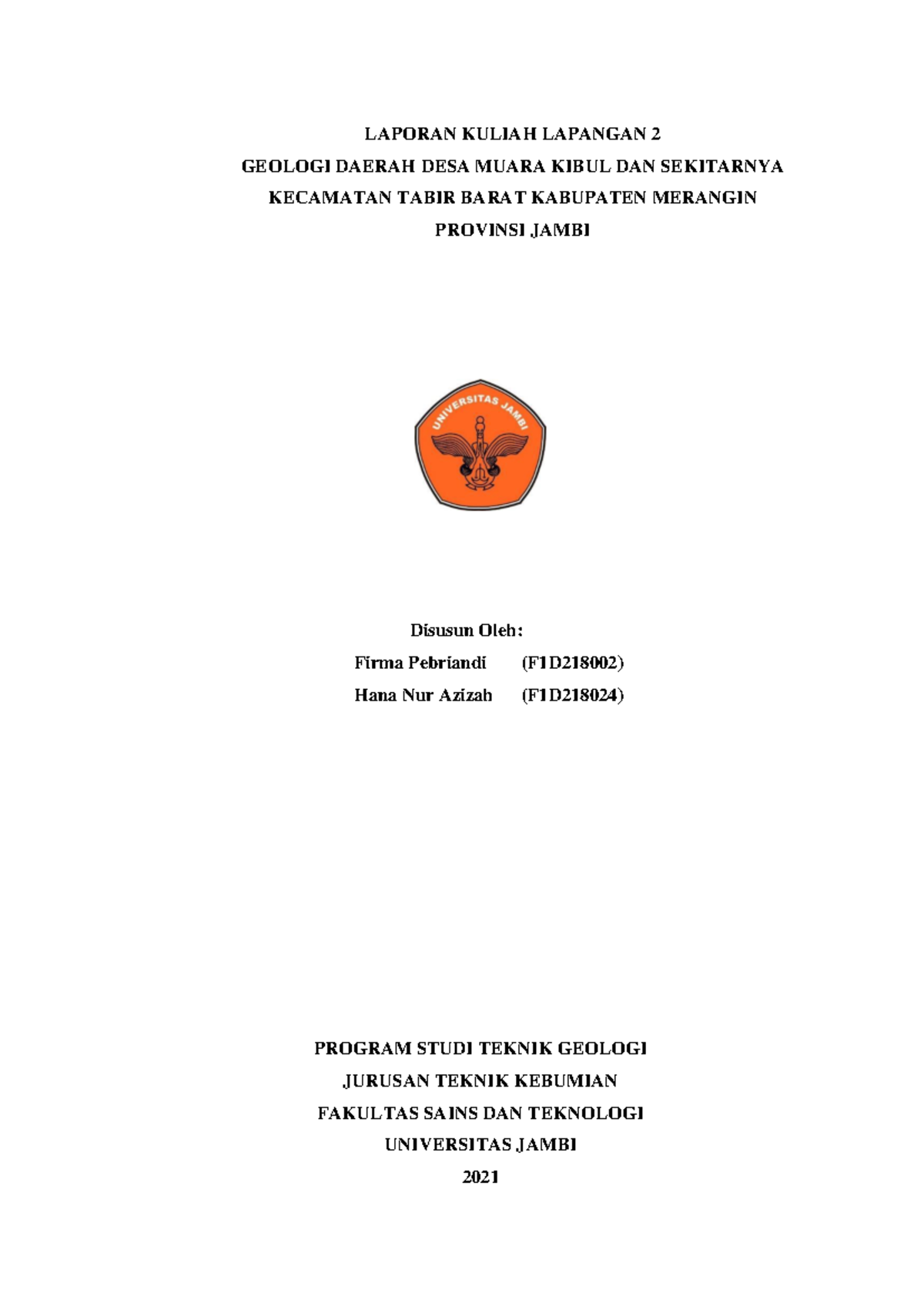Laporan pemetaan kuliah lapangan - LAPORAN KULIAH LAPANGAN 2 GEOLOGI ...
