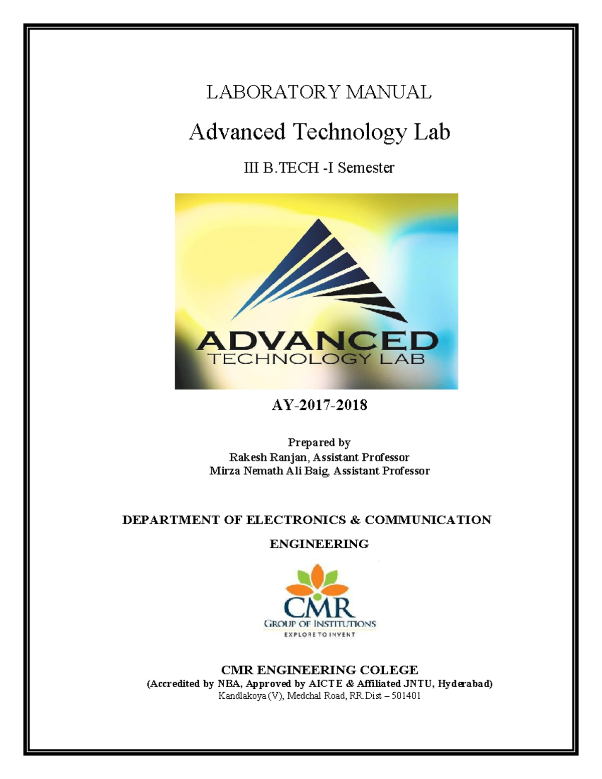 Tannertool - HHDH - LABORATORY MANUAL Advanced Technology Lab III B -I ...