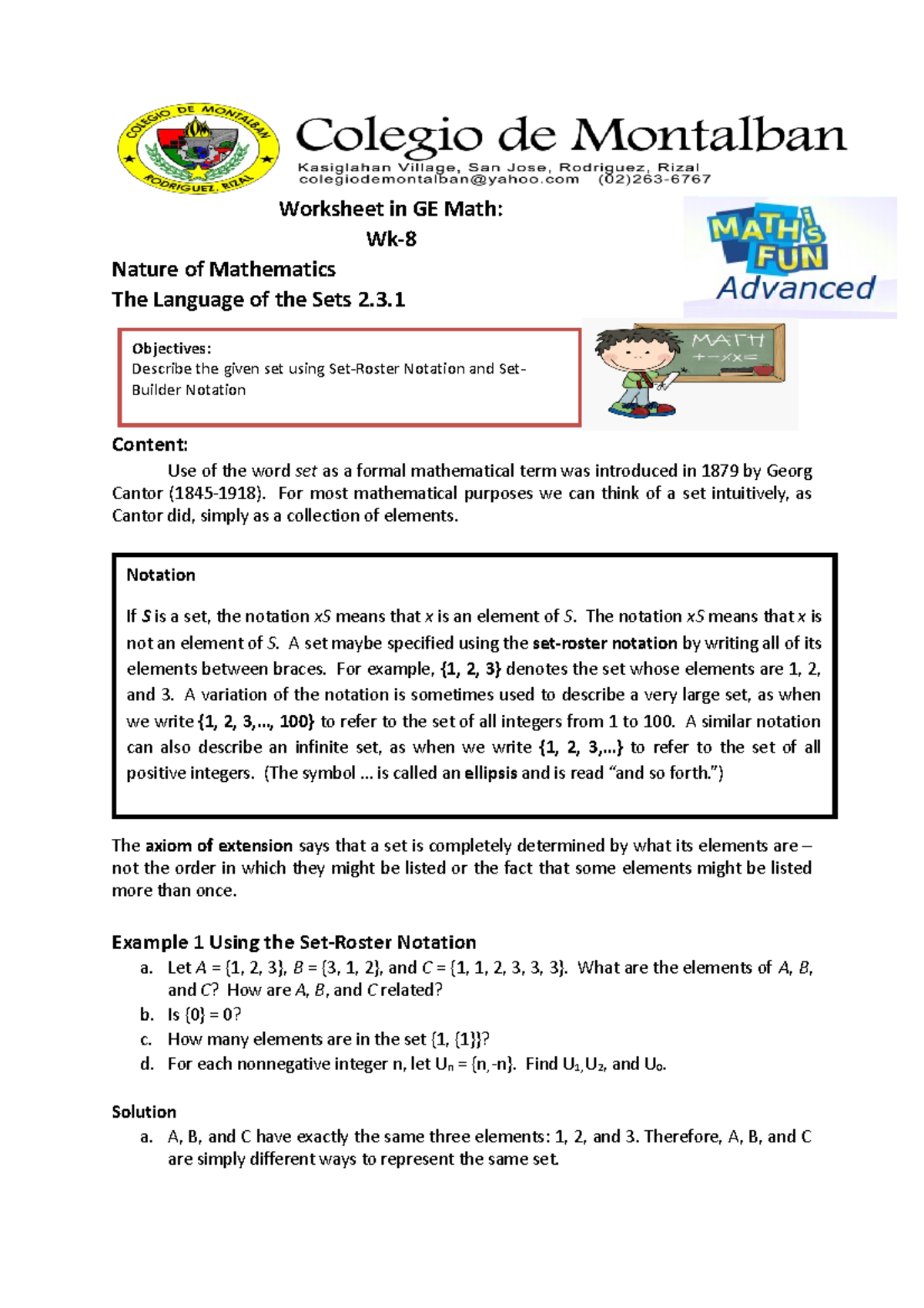 Worksheet-8 - Math in the modern world - Worksheet in GE Math: Wk ...