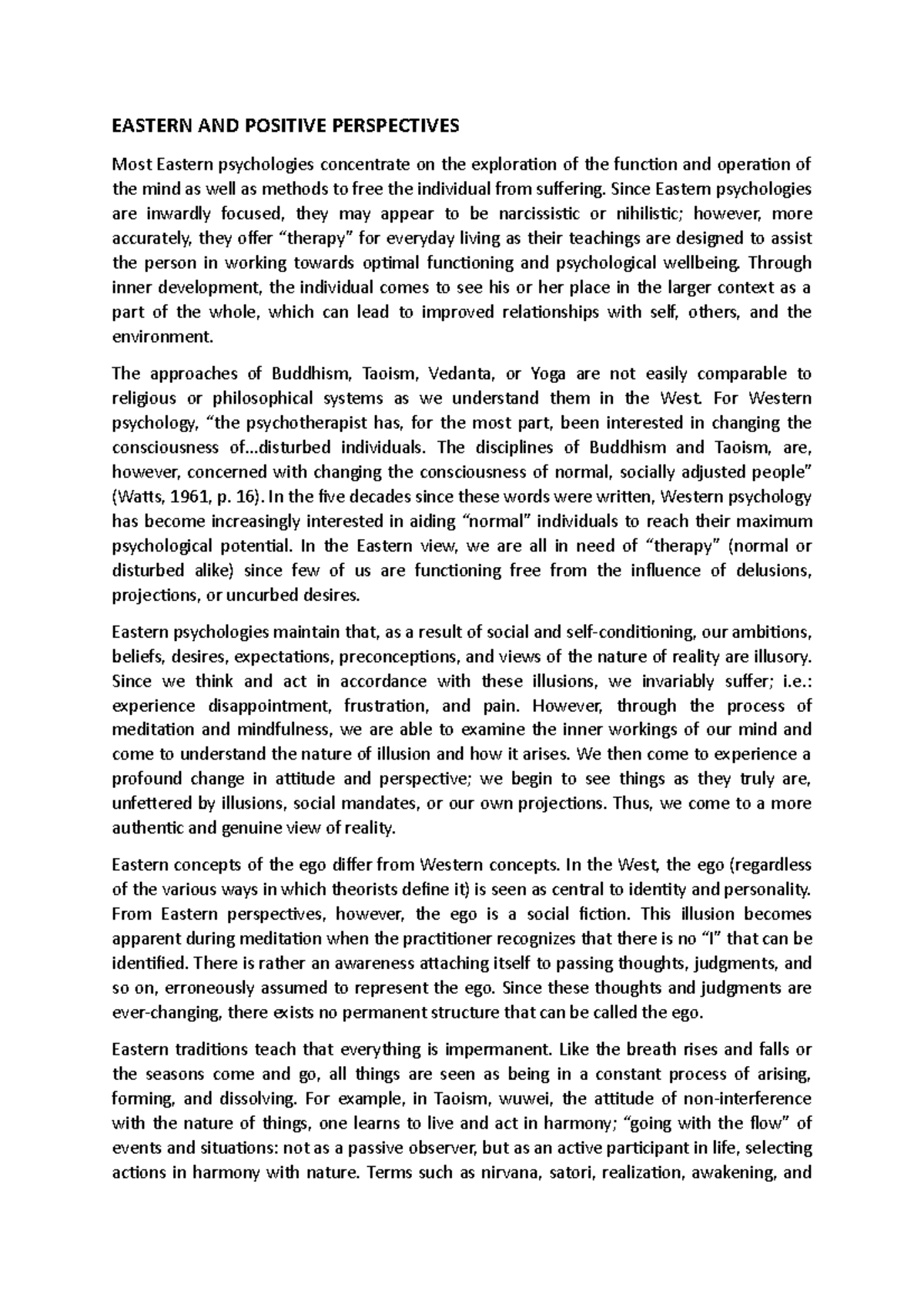 Eastern AND Positive Perspectives - EASTERN AND POSITIVE PERSPECTIVES ...