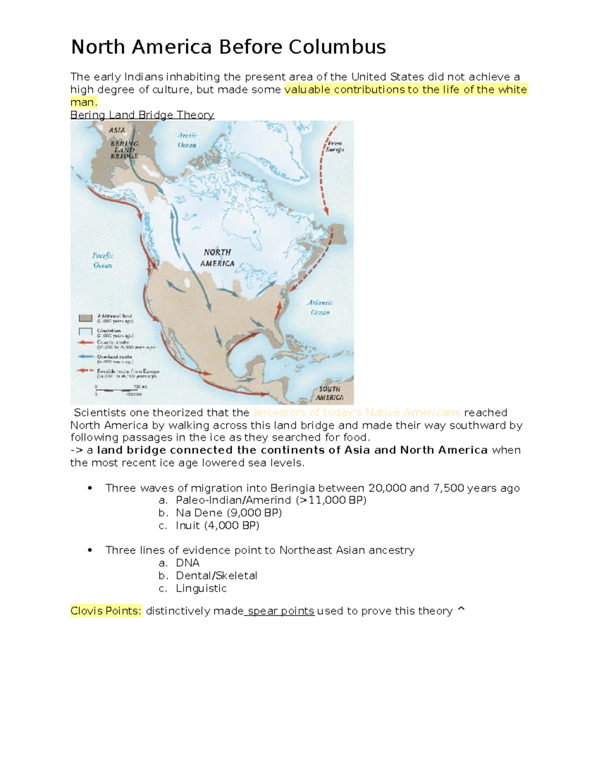 North America Before Columbus Notes - North America Before Columbus The ...