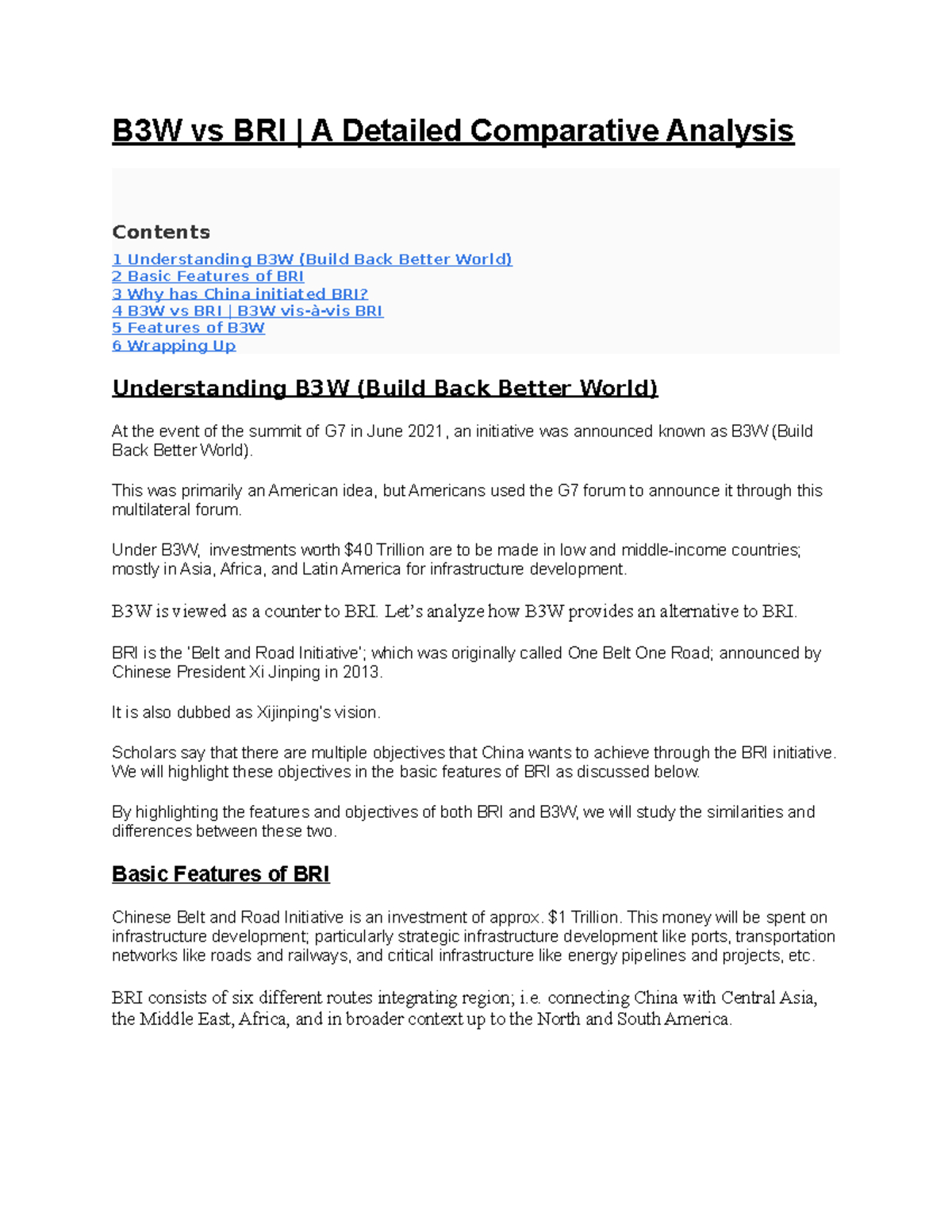 B3W vs BRI international gggggggjijf iijnr - B3W vs BRI | A Detailed ...