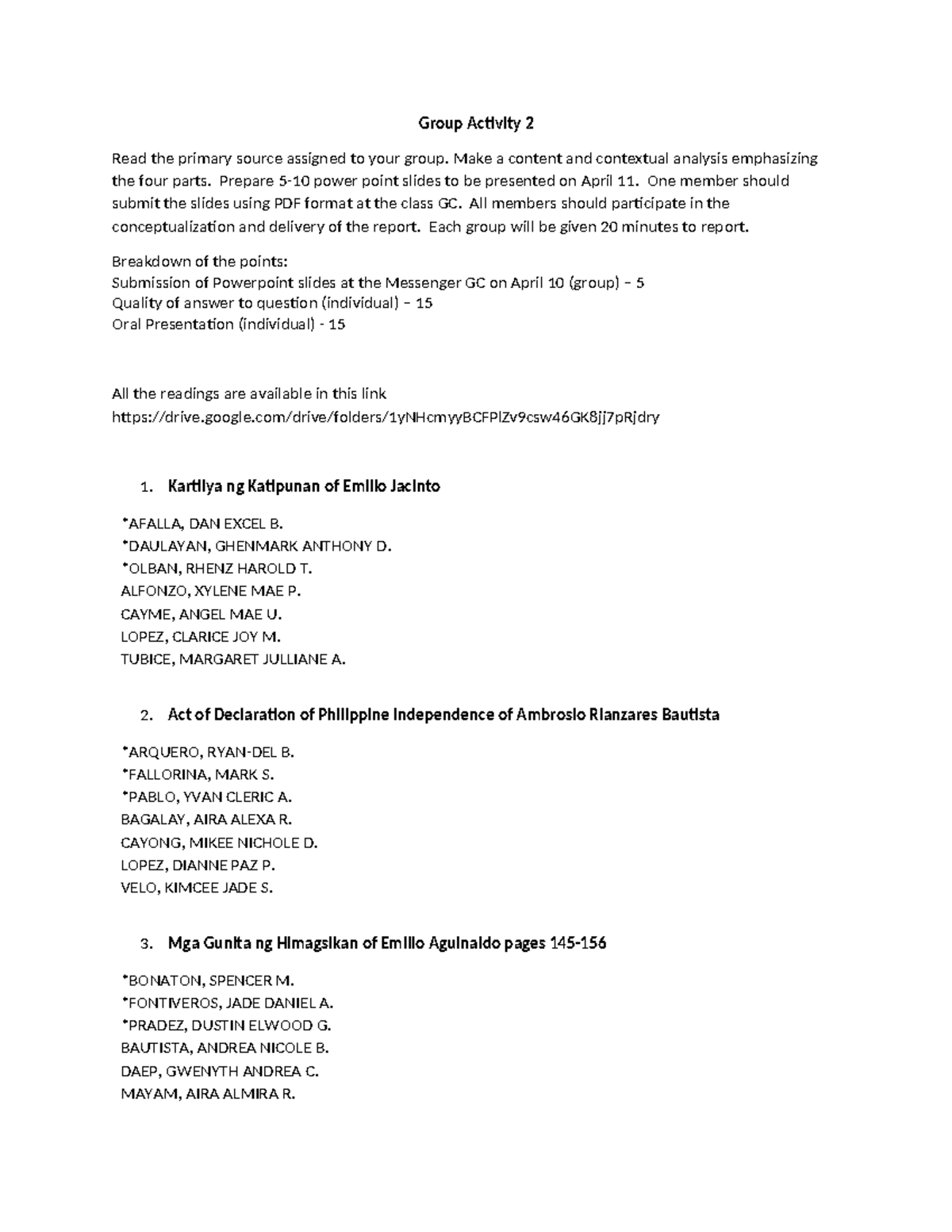 Activity-7-4160 2nd sem 2023-2024 - Group Activity 2 Read the primary ...