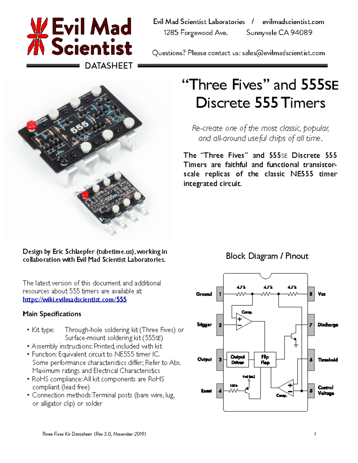 555 datasheet rev30d - este es un documento de electronica - Three ...