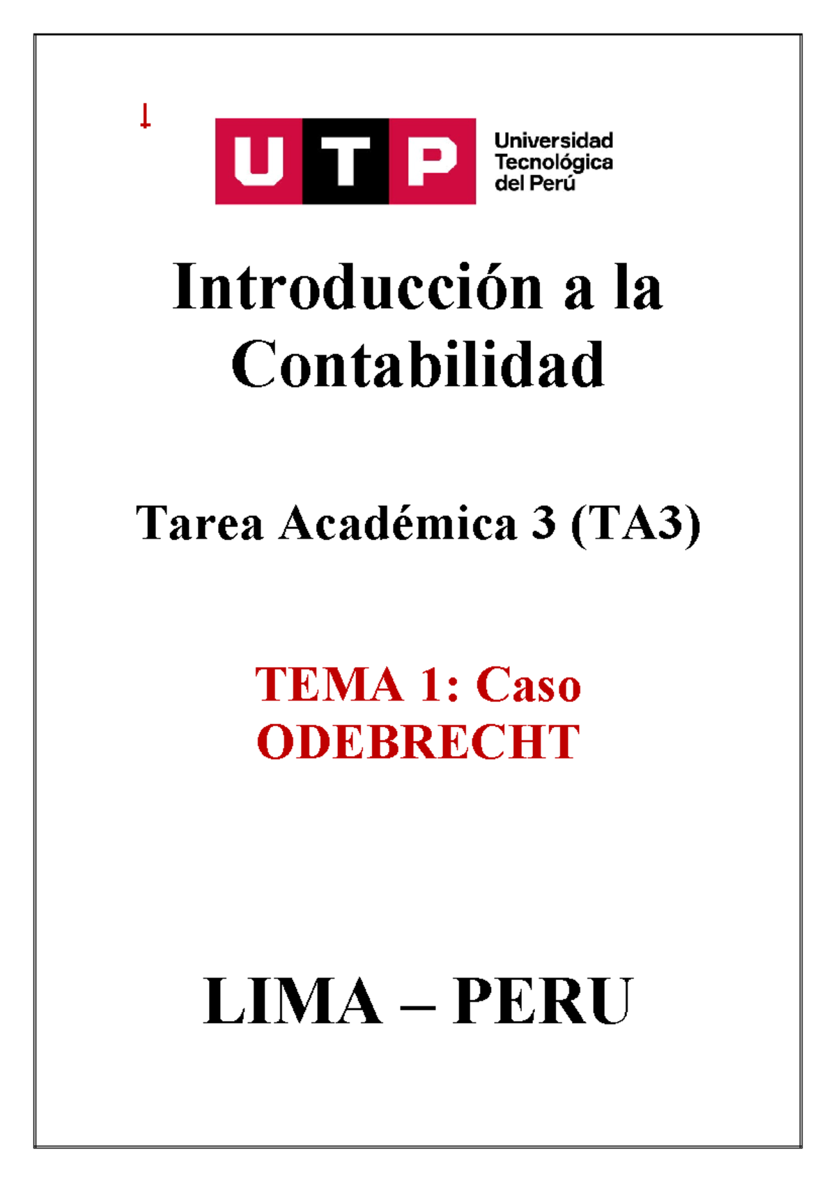 TA3 Contabilidad Semana 13 - | Introducción a la Contabilidad Tarea Académica 3 (TA3) TEMA 1 ...