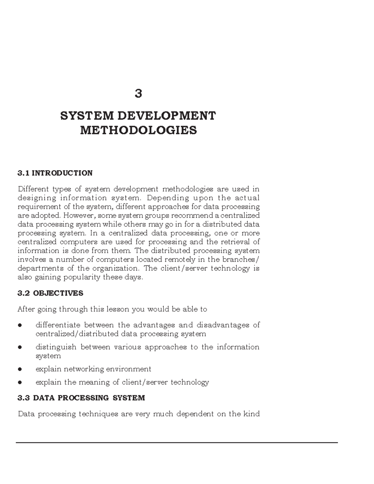 System Devpt Methodologies notes - 3 SYSTEM DEVELOPMENT METHODOLOGIES 3 ...