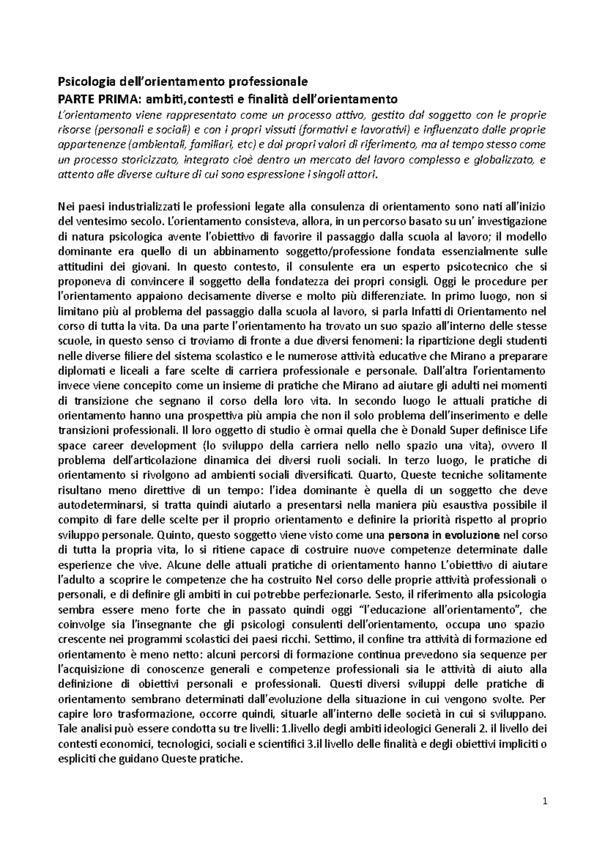 Psicologia dell orientamento professionale (Guichard-Huiteau ...