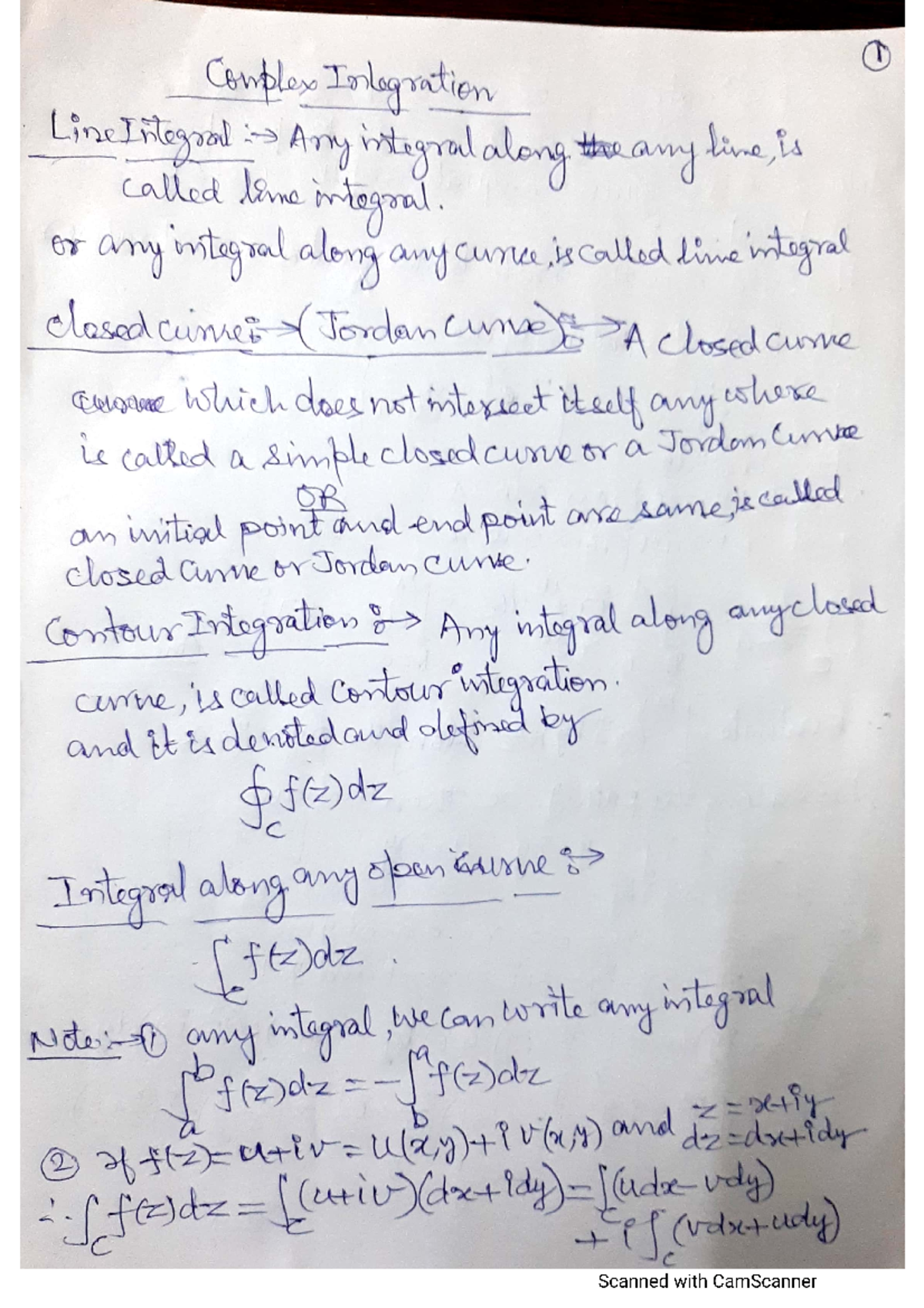 Unit-5- Complex Integration - Maths-Iv / Engg. Science Course - Studocu