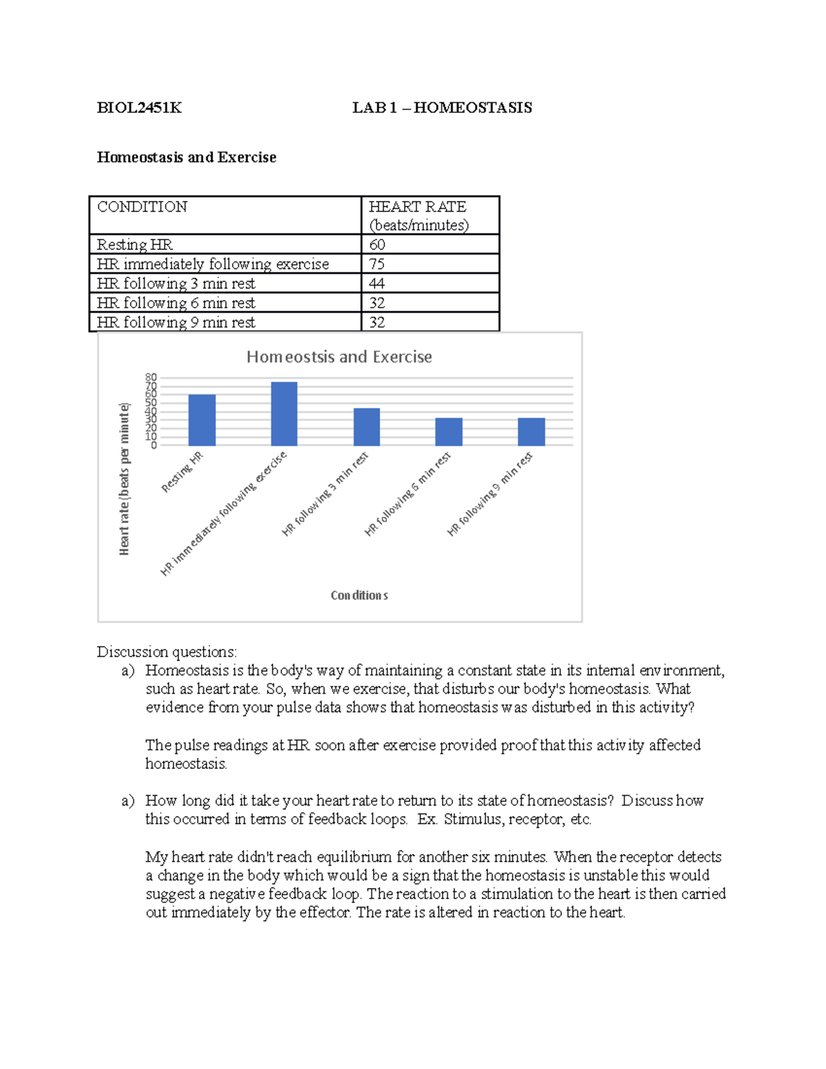 Homeostasis Experiment Heart Rate at Brodie Bolden blog