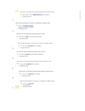 Section R.7 Assignment - MAT 135 - 1. 2. 3. 4. 5. 6. 7. - Studocu