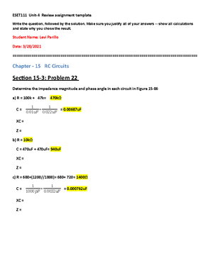 ESET111L Wk4 Lab-2 Report - EET111 - ECPI University - Studocu