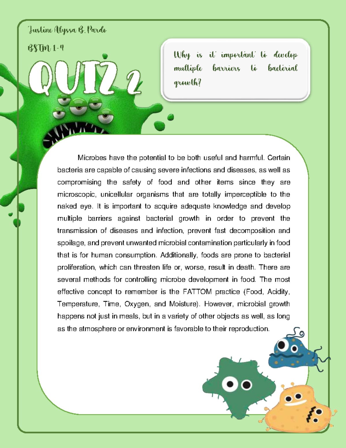 (Quiz 2) Risk Management - Justine Alyssa B. Pardo BSTM 1- Why is it ...