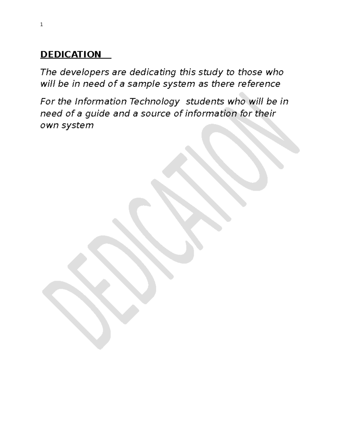 Application 111 - notes - 1 DEDICATION The developers are dedicating ...