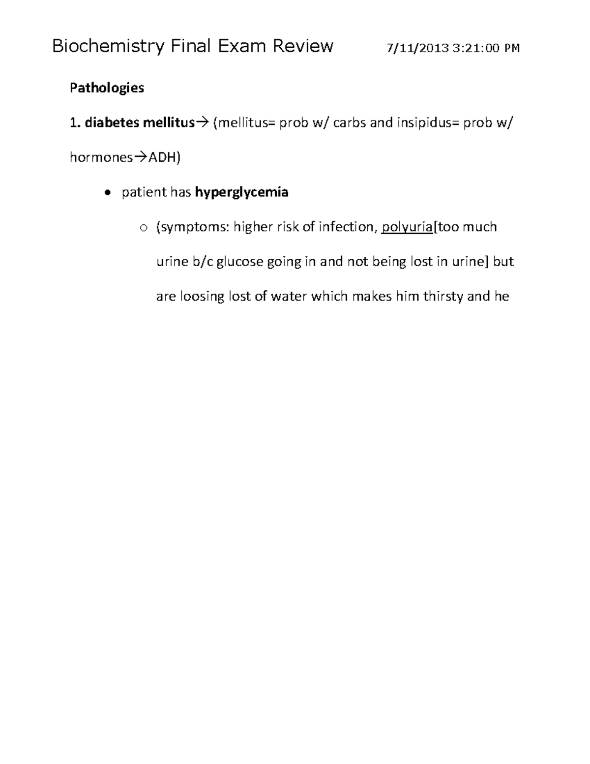 Final Biochemistry Review Note Warning Tt Undefined Function 32 Warning Tt Undefined