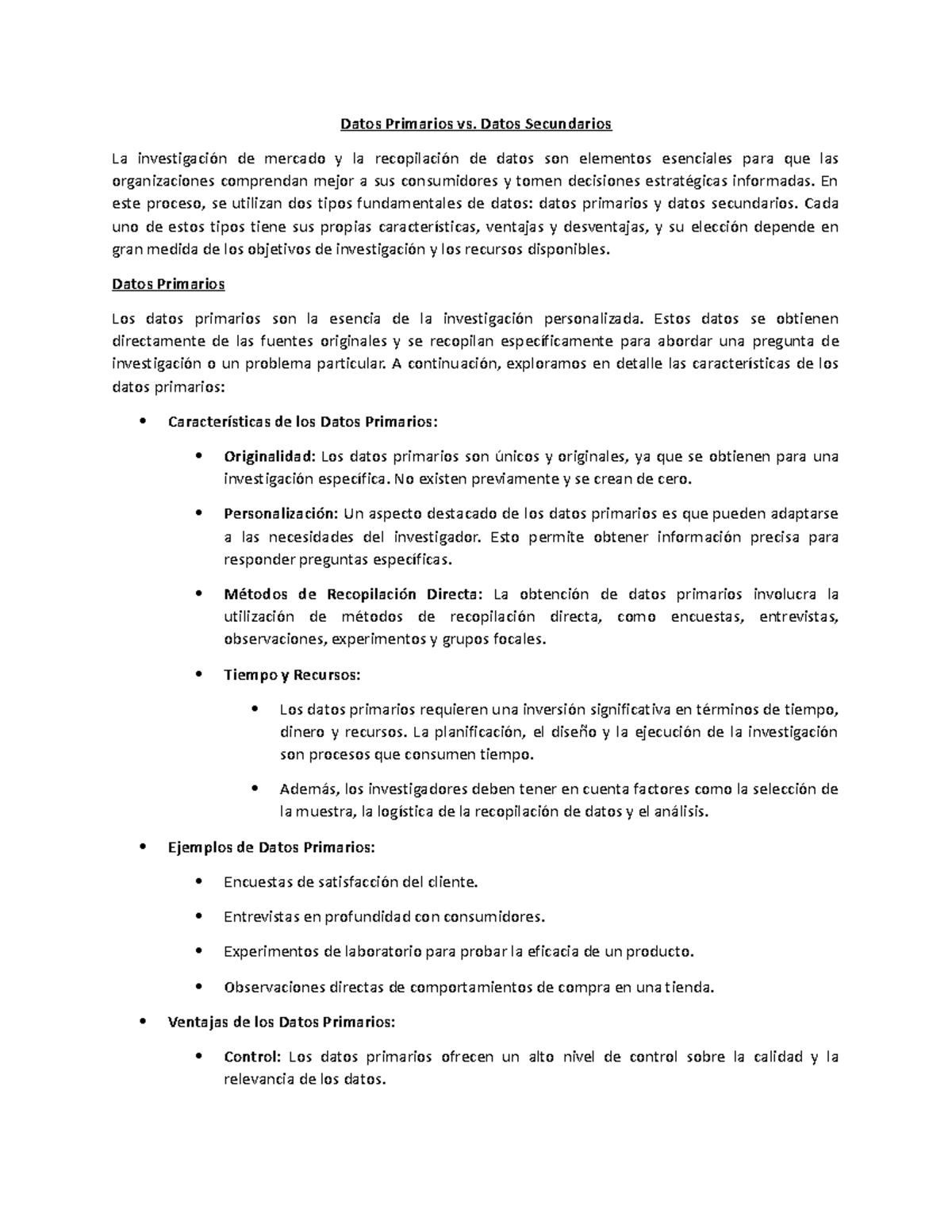 Datos+Primarios+1+y+2+investigacion - Datos Primarios vs. Datos ...