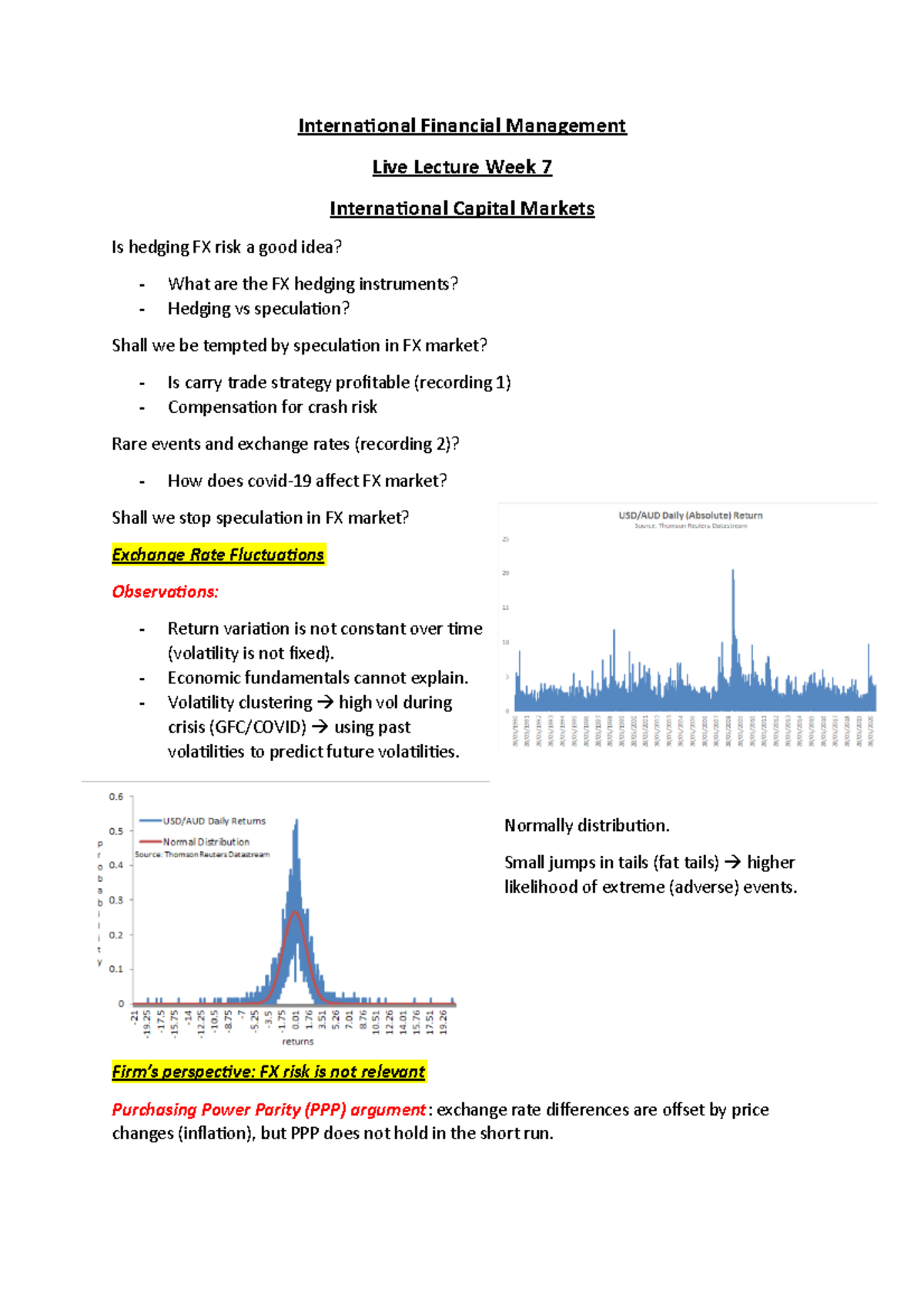 Live Lecture Week 7 - International Financial Management Live Lecture ...
