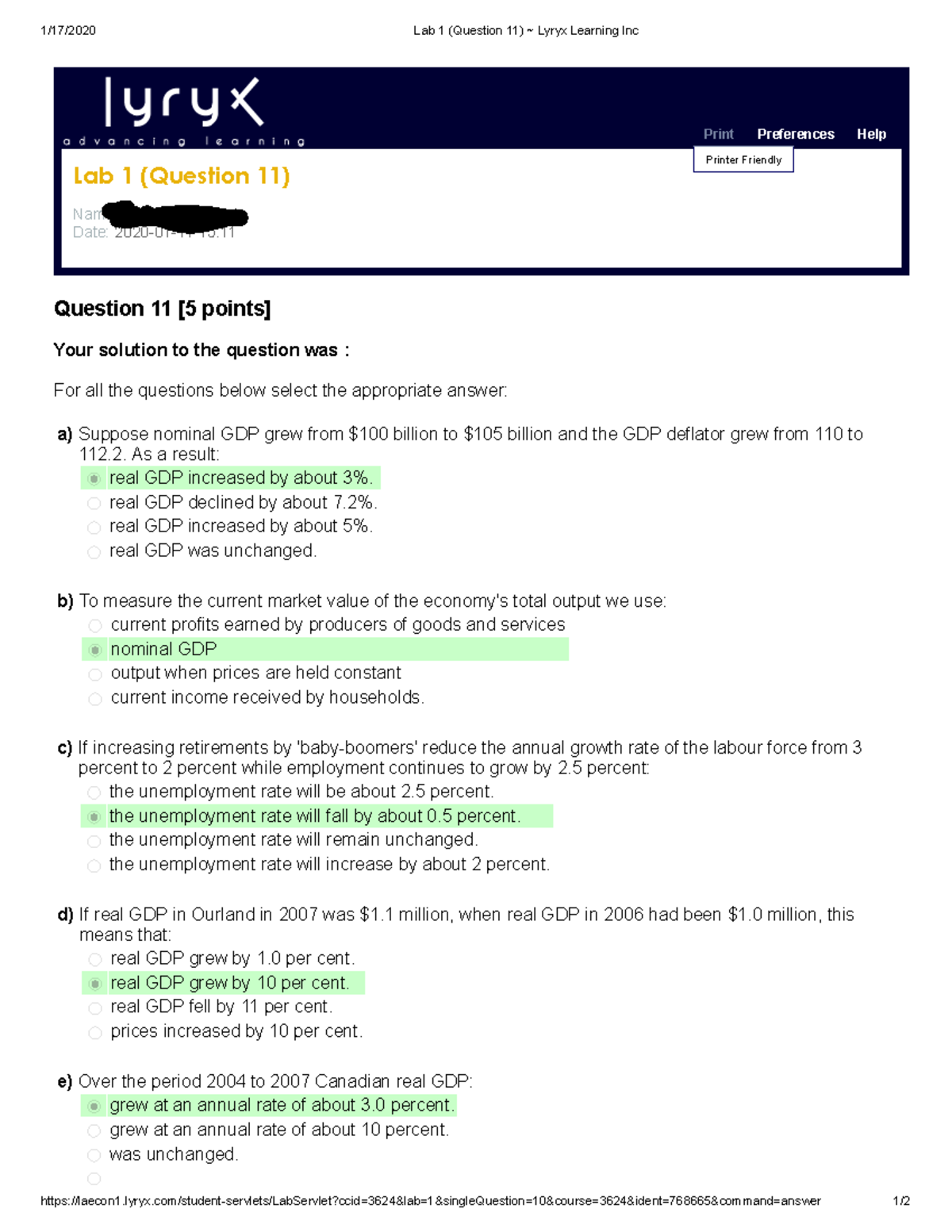 Lab 1 (Question 11) Lyryx Learning Inc - 1/17/2020 Lab 1 (Question 11 ...