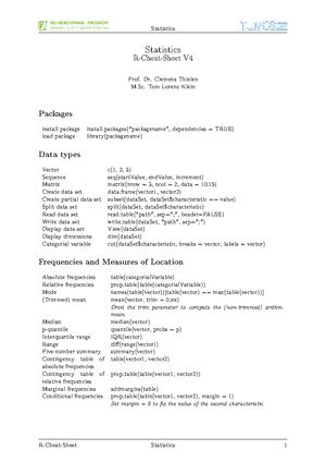 Cheat Sheet V7-RStudio - Statistics R-Cheat-Sheet V Prof. Dr. Clemens ...