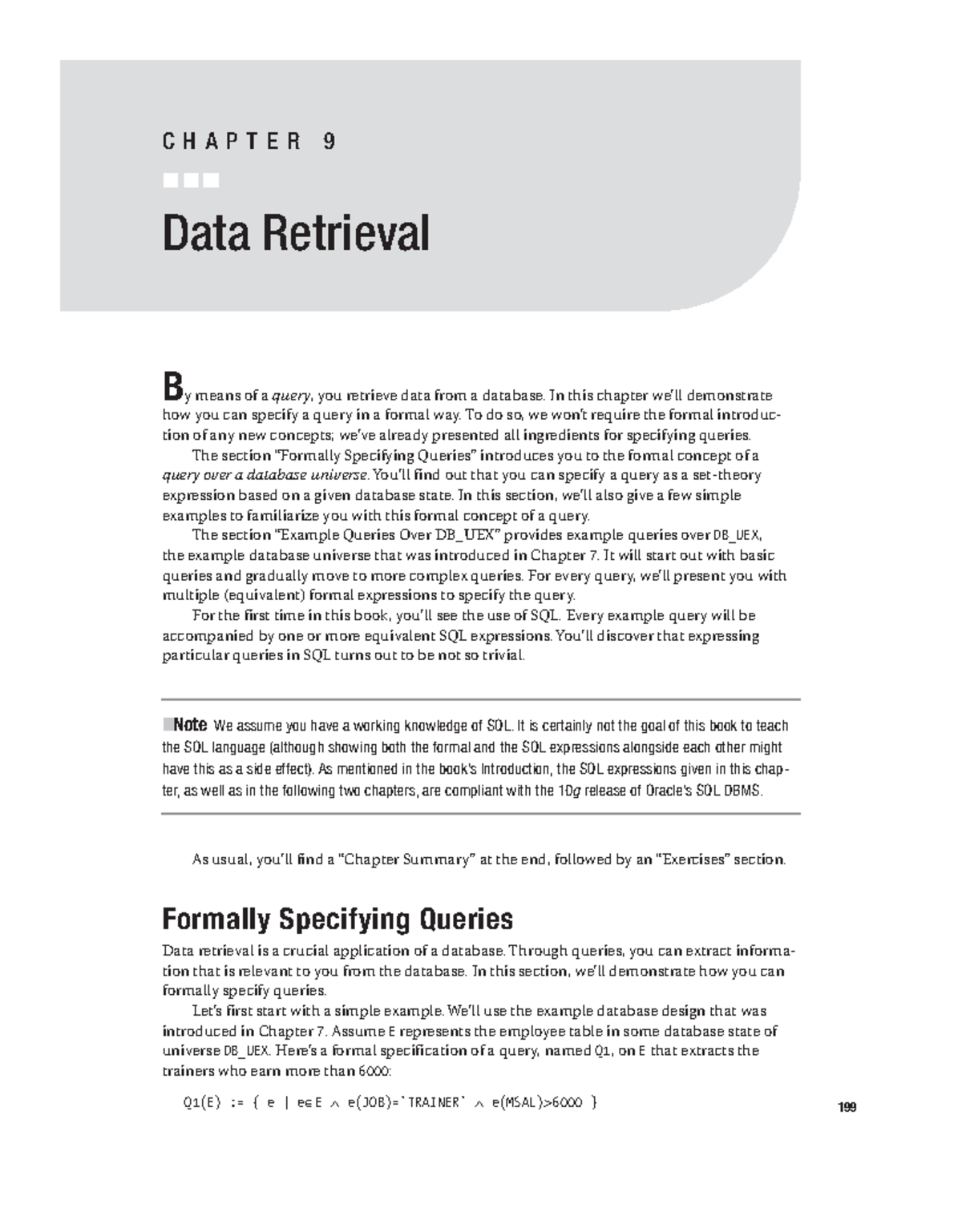 Chapter 09 - Data Retrieval - 7451CH09 5/7/07 11:28 AM CHAPTER Page 199 ...
