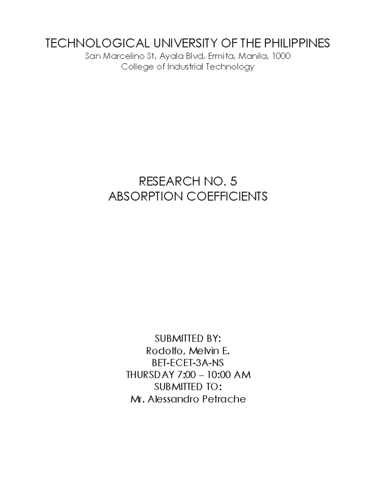 Absorption-COE - Solving for the absorption coefficient of a room ...