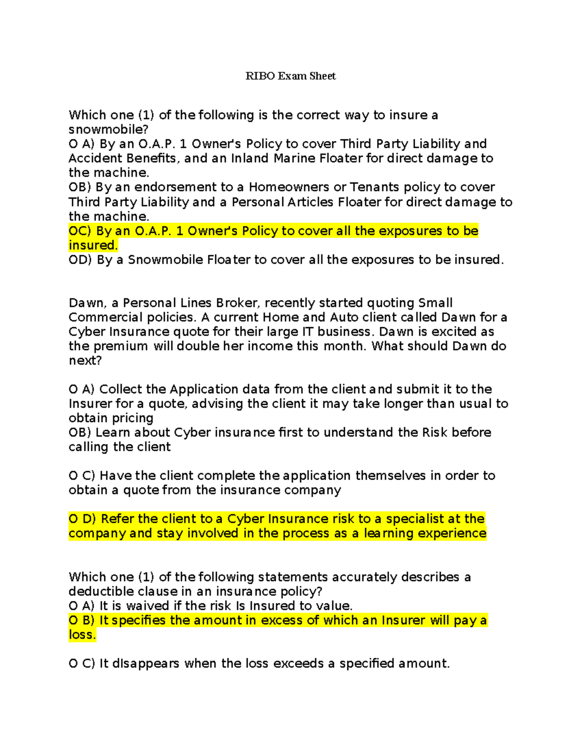 FILE 4681 - GOOD NOTES TO STUDY, MUST READ THIS.. - RIBO Exam Sheet ...