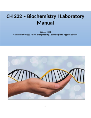 Biochemistry post lab experiment 3 - BIOCHEMISTRY 2 (CH-302) POST ...