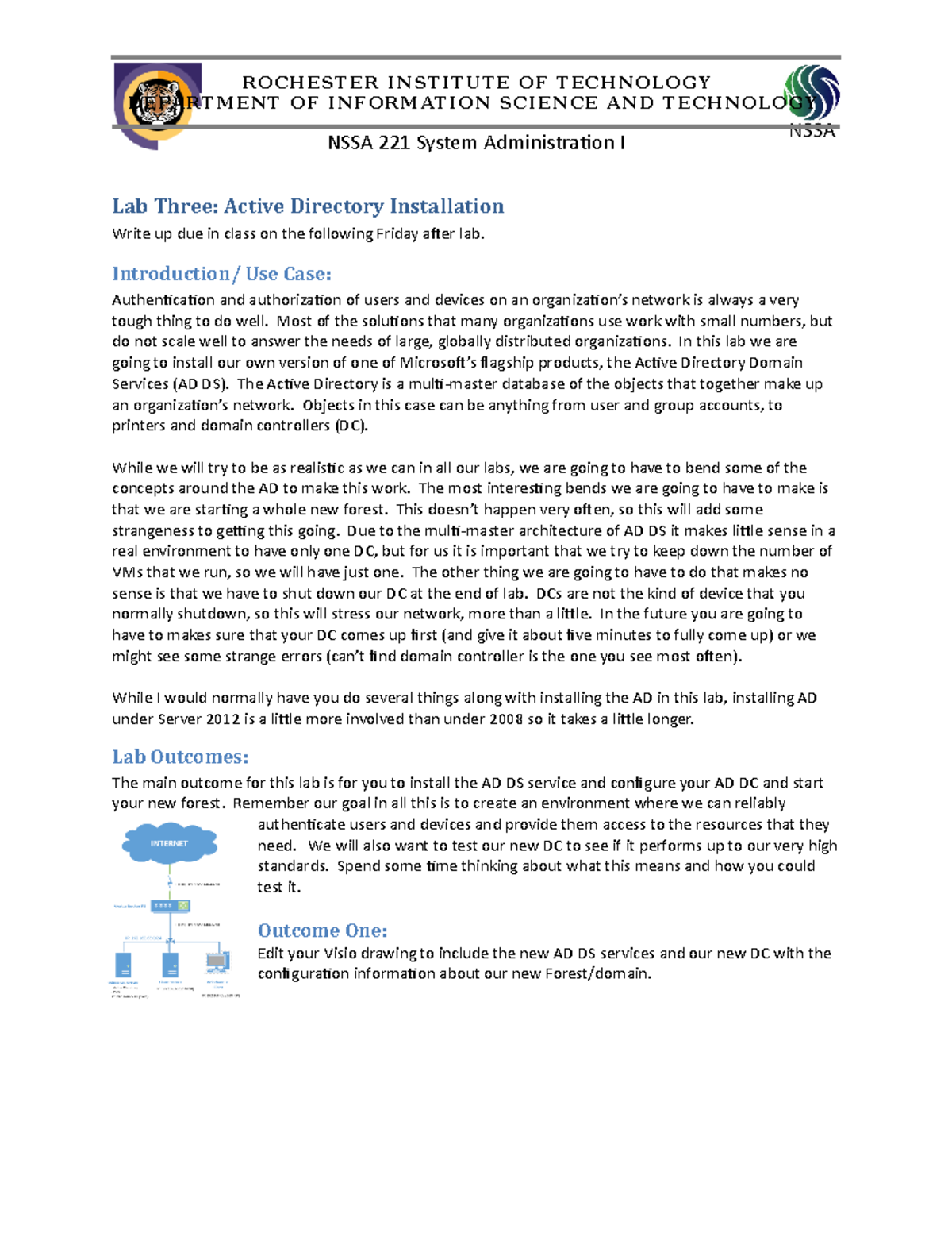 Active Directory Installation Lab - Studocu
