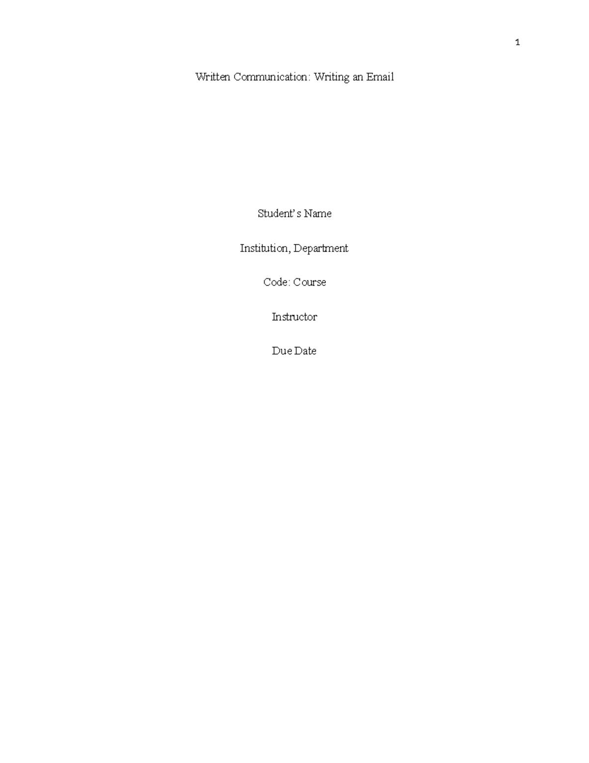 Written Communication - Communication skills - Studocu