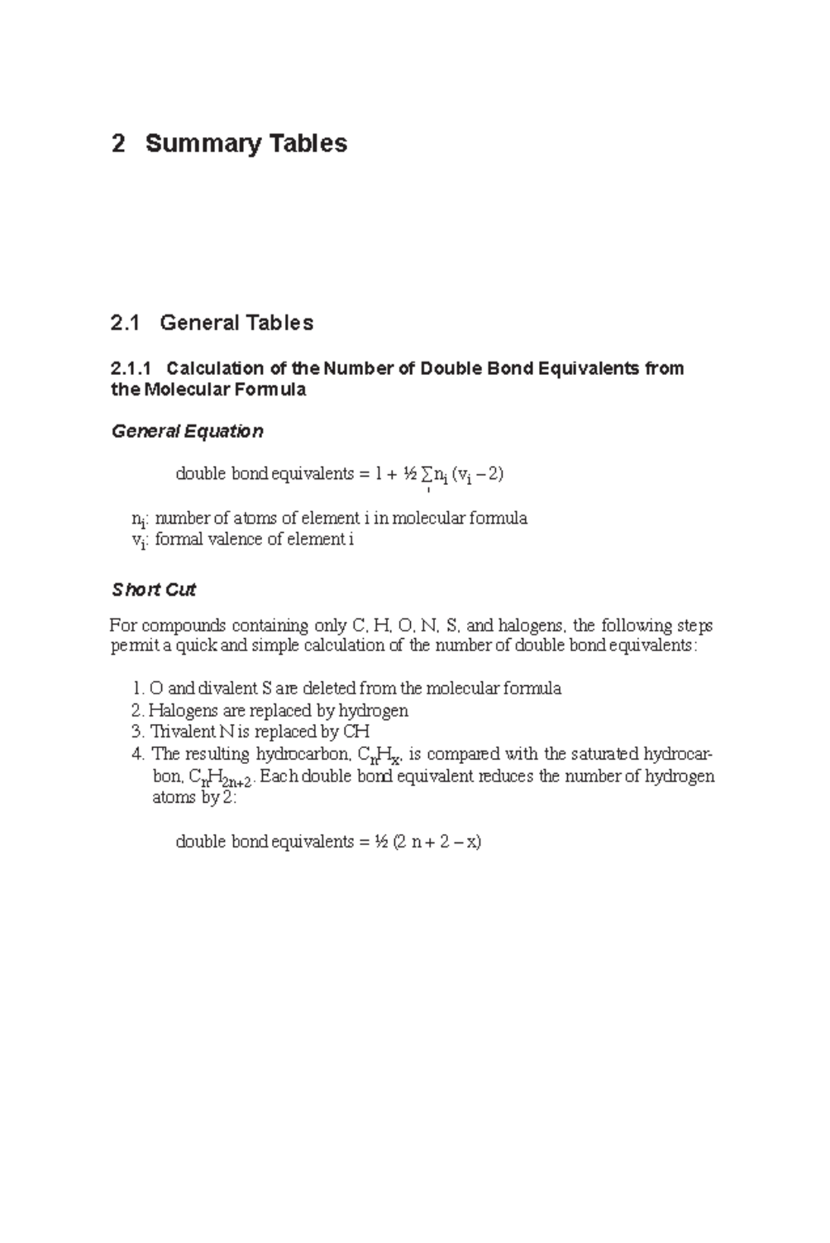Summary Tables. Espectroscopía - 2 Summary Tables 2 General Tables 2.1 ...