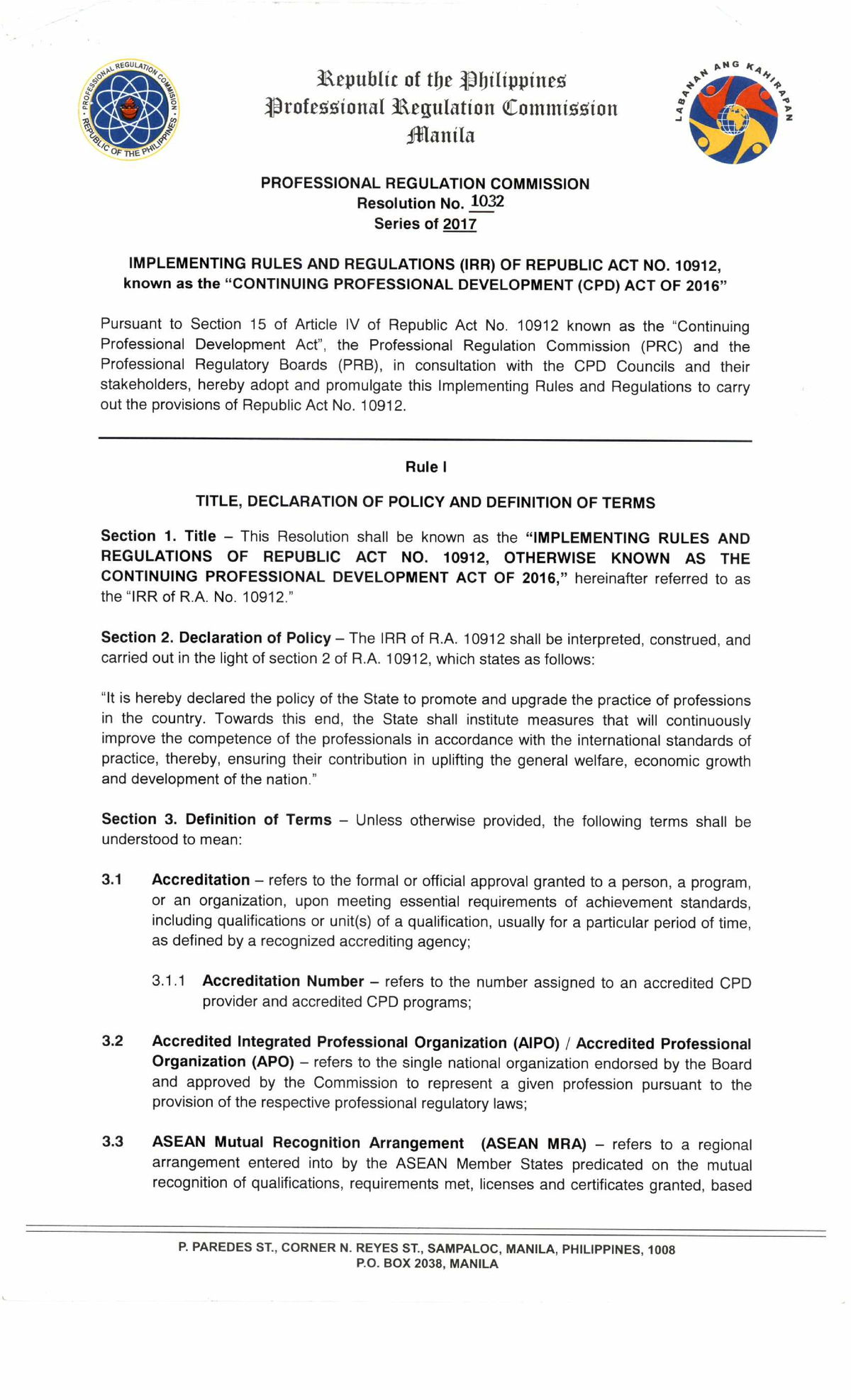 CPD IRR p - cpd - BS in Civil Engineering - Studocu