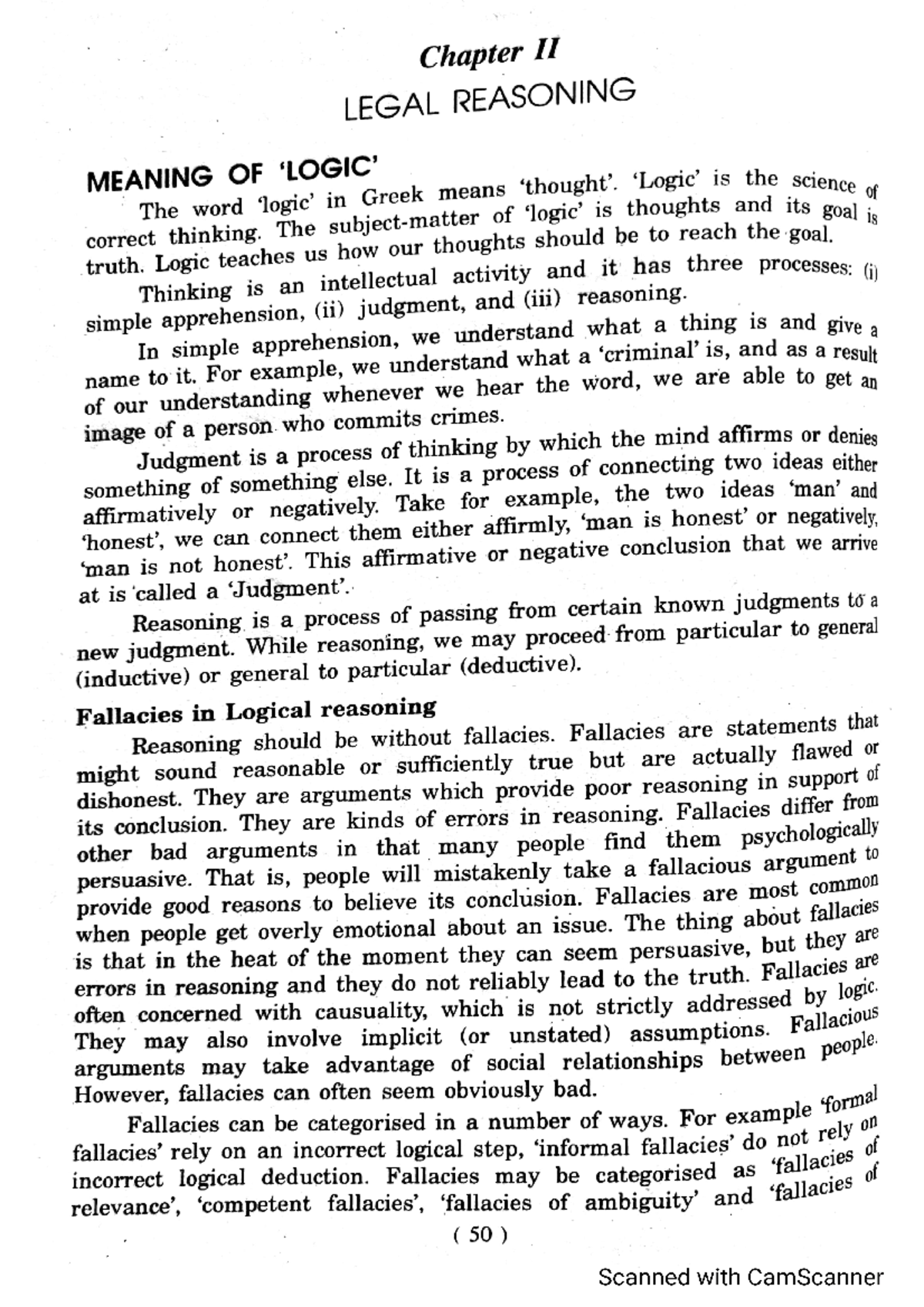 Legal Reasoning-1 - 3 years LLB - Studocu
